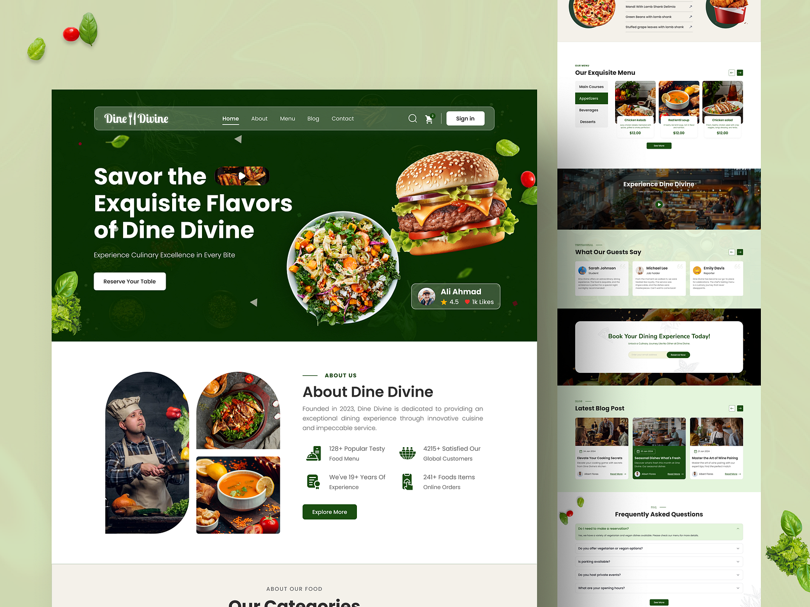 Restaurant Website Design. by Morphic for Morphic - UX & Web Design ...
