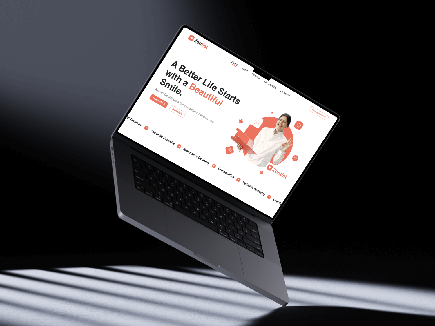Zentist - Dental Health Clinic Landing Page Website [ Hero ] by Bima Ary on Dribbble