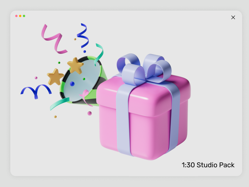 FREE 3D COLLECTION by 1:30 Studio on Dribbble