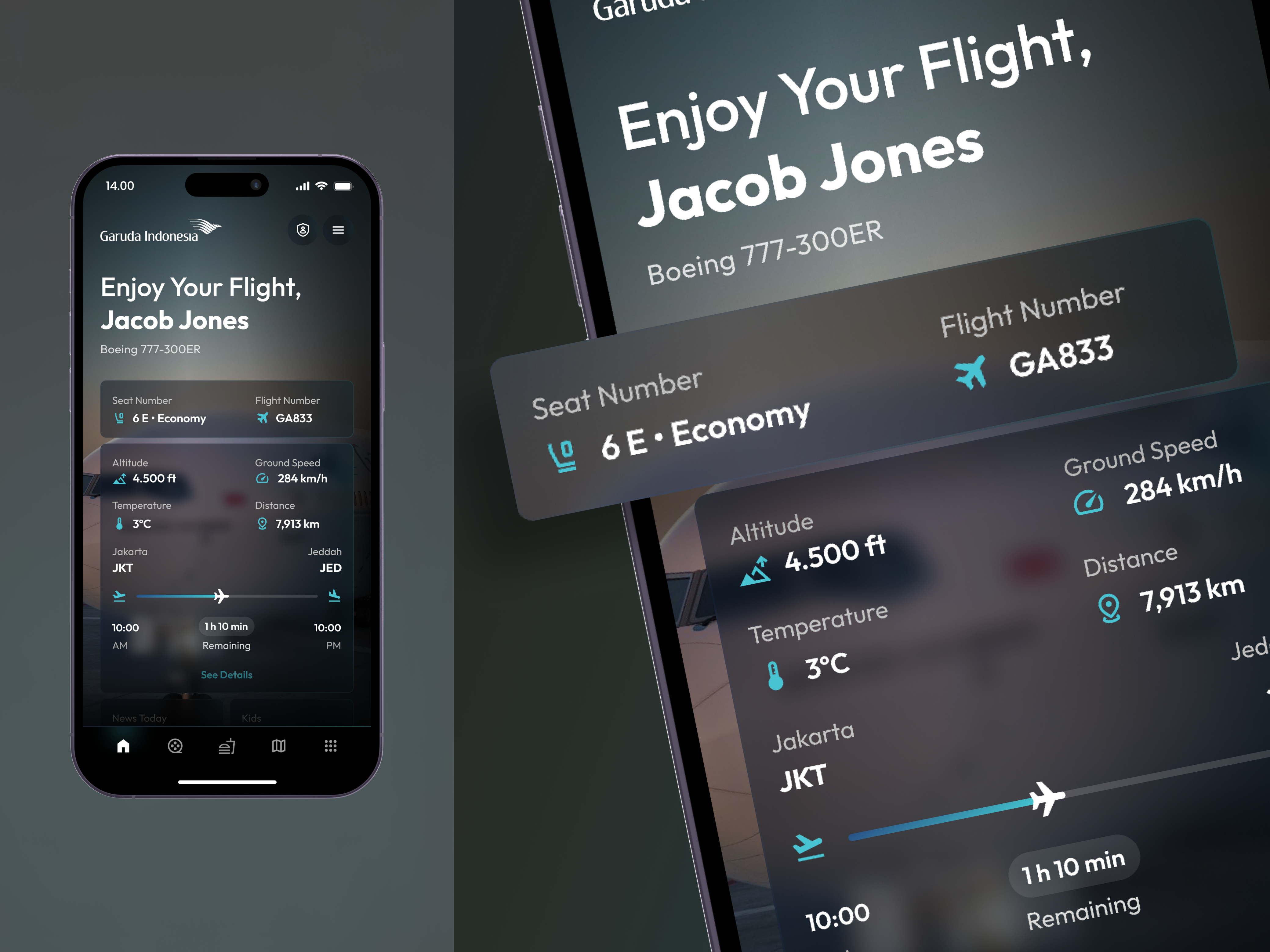 Garuda Indonesia Mobile App - Dashboard Screen by Muhammad Rifqi for ...