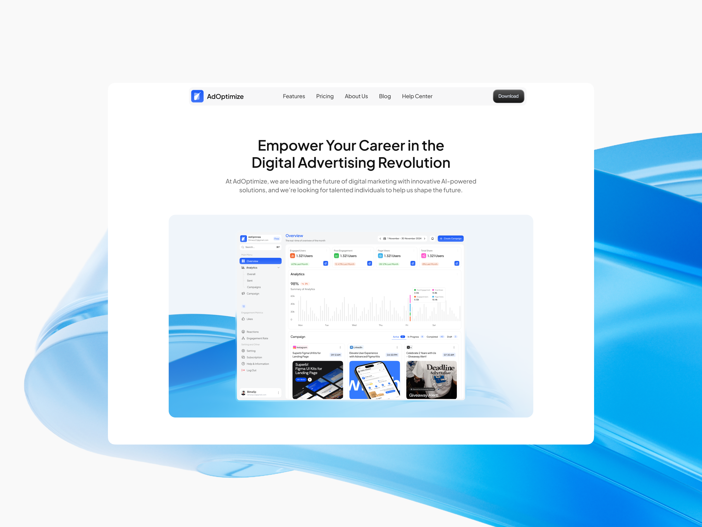 AdOptimize - About Us Page by BimGraph🐊 for Kretya Studio on Dribbble