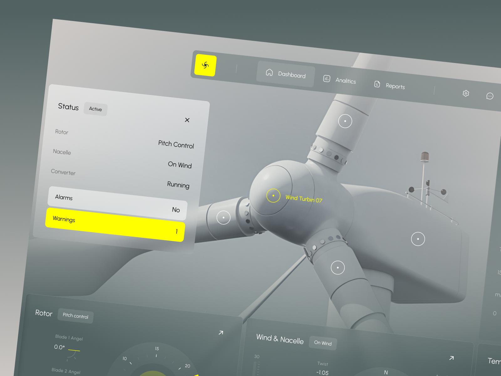 WindFarm Dashboard - Turbine Performance Management by Jack R. for RonDesignLab ⭐️ on Dribbble