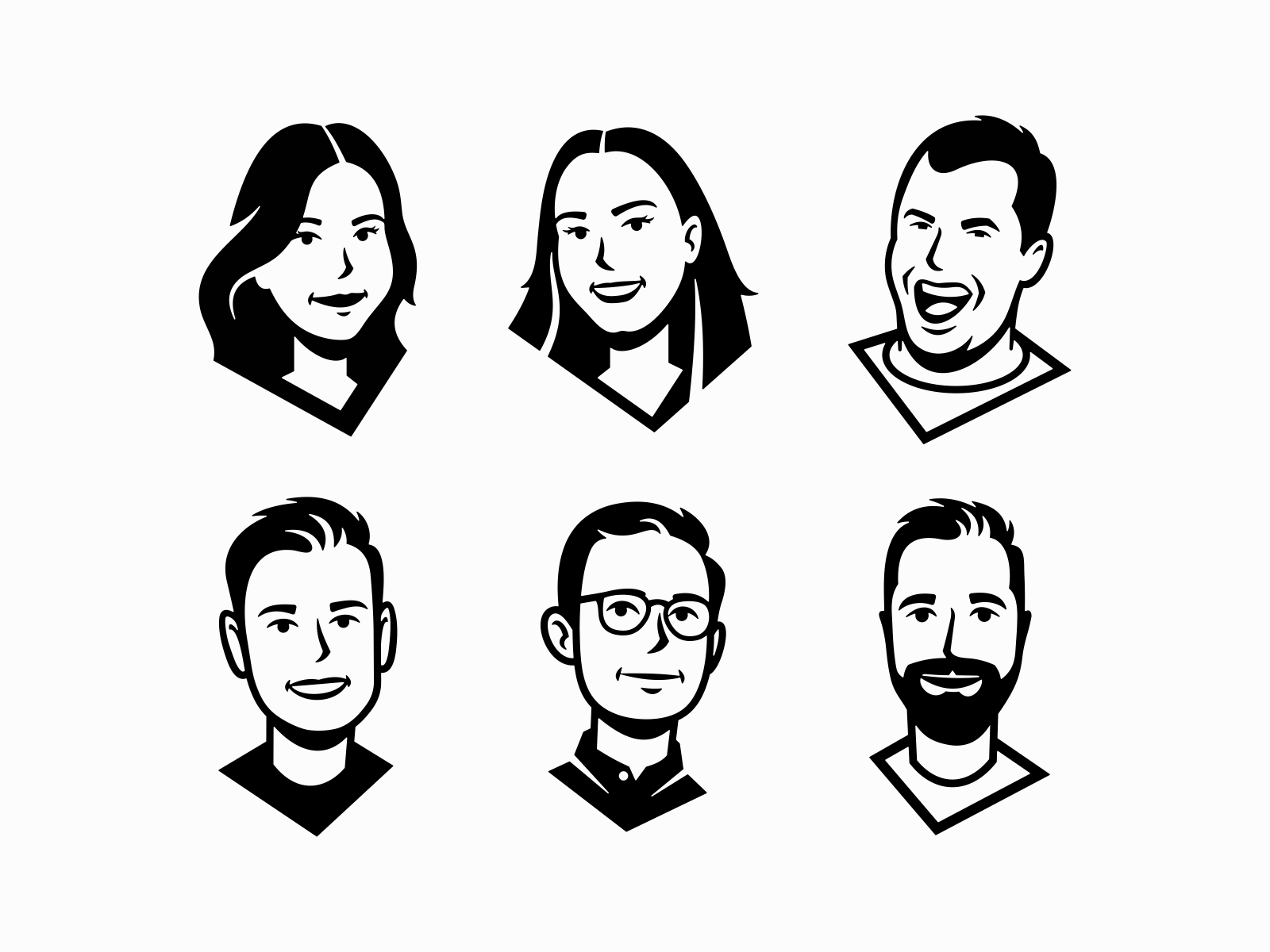 Custom Avatar Portraits for Dribbble Team by Lucian Radu on Dribbble