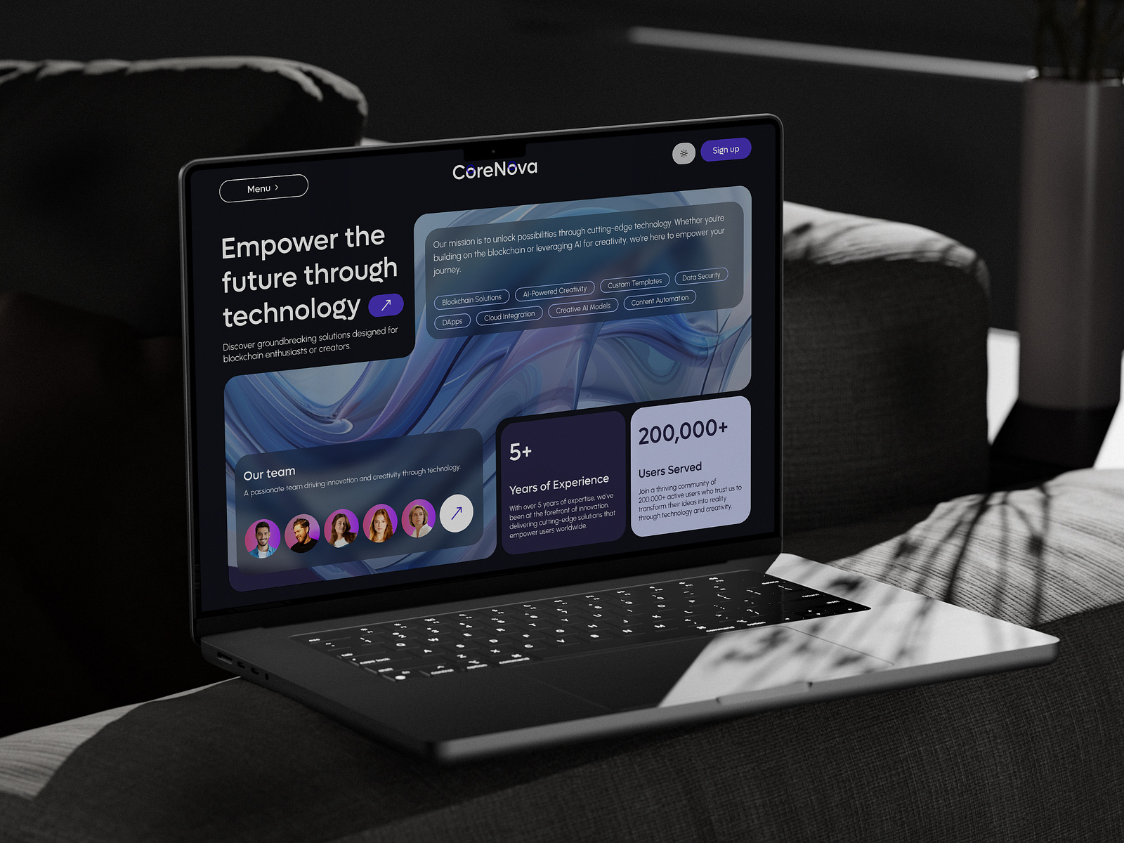 CoreNova Landing Page | AI Technologies Platform by Yuliia Lakhno for ProArea Digital Agency on ...