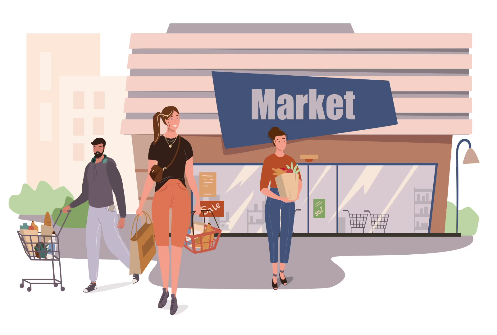Market 2D Animation by DigitalCrocs on Dribbble
