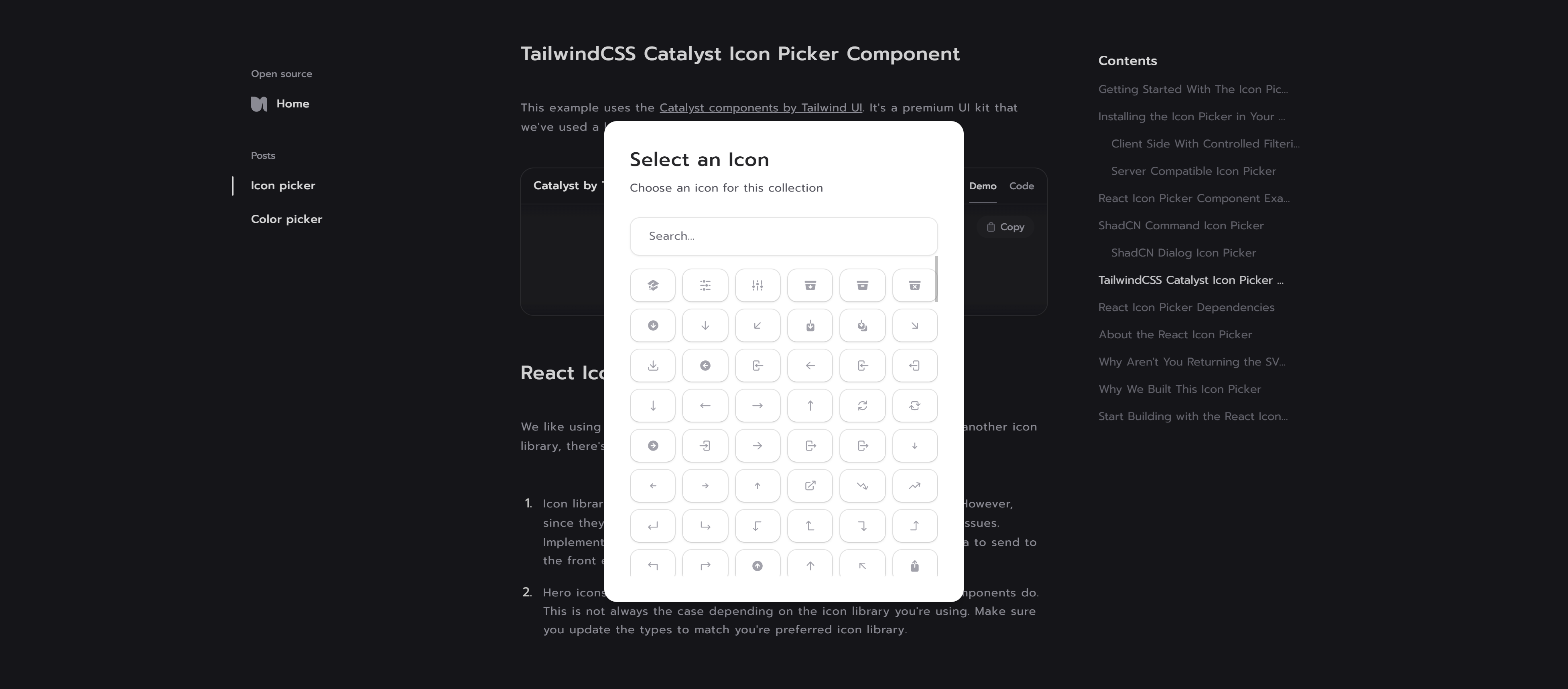 Open-Source React Icon Picker | ShadCN, TailwindCSS by Modall on Dribbble
