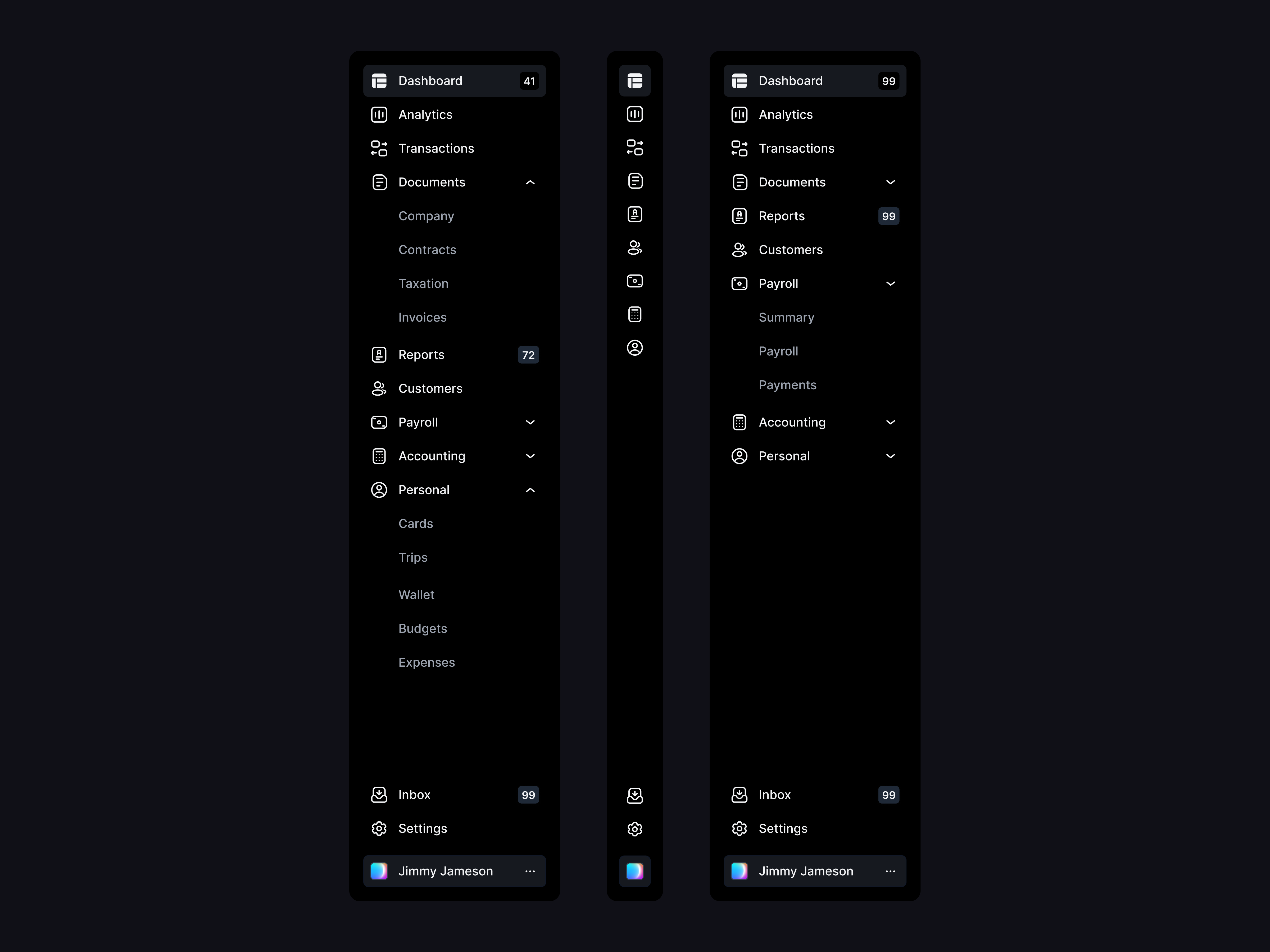 Sidebars by Louis Nguyen on Dribbble