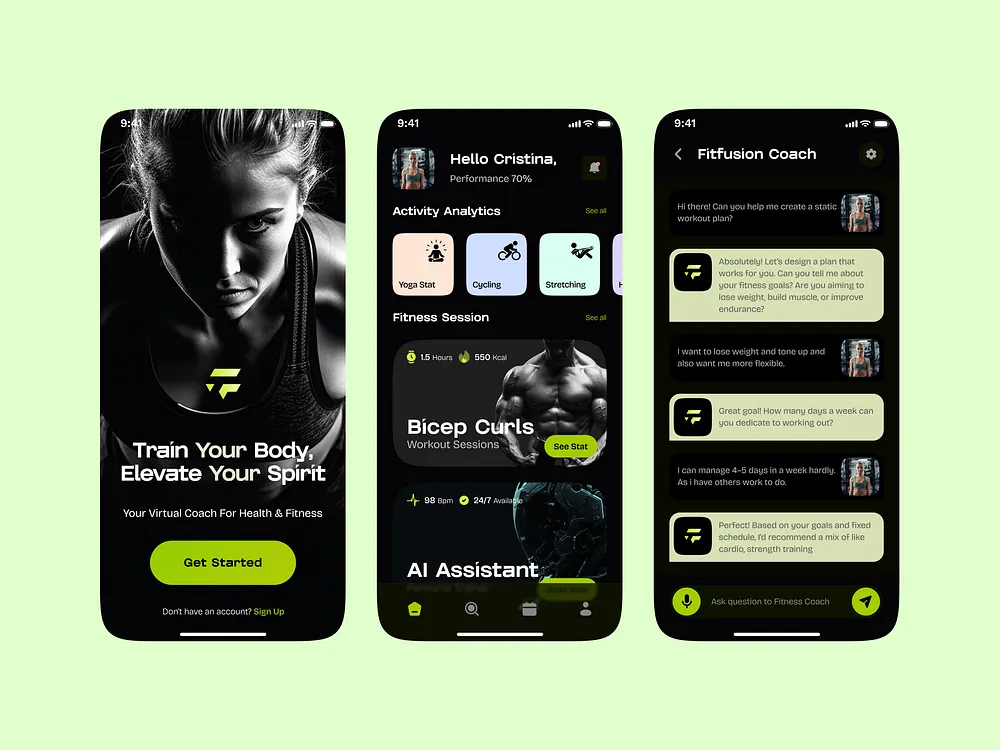Browse thousands of Fitness App images for design inspiration | Dribbble