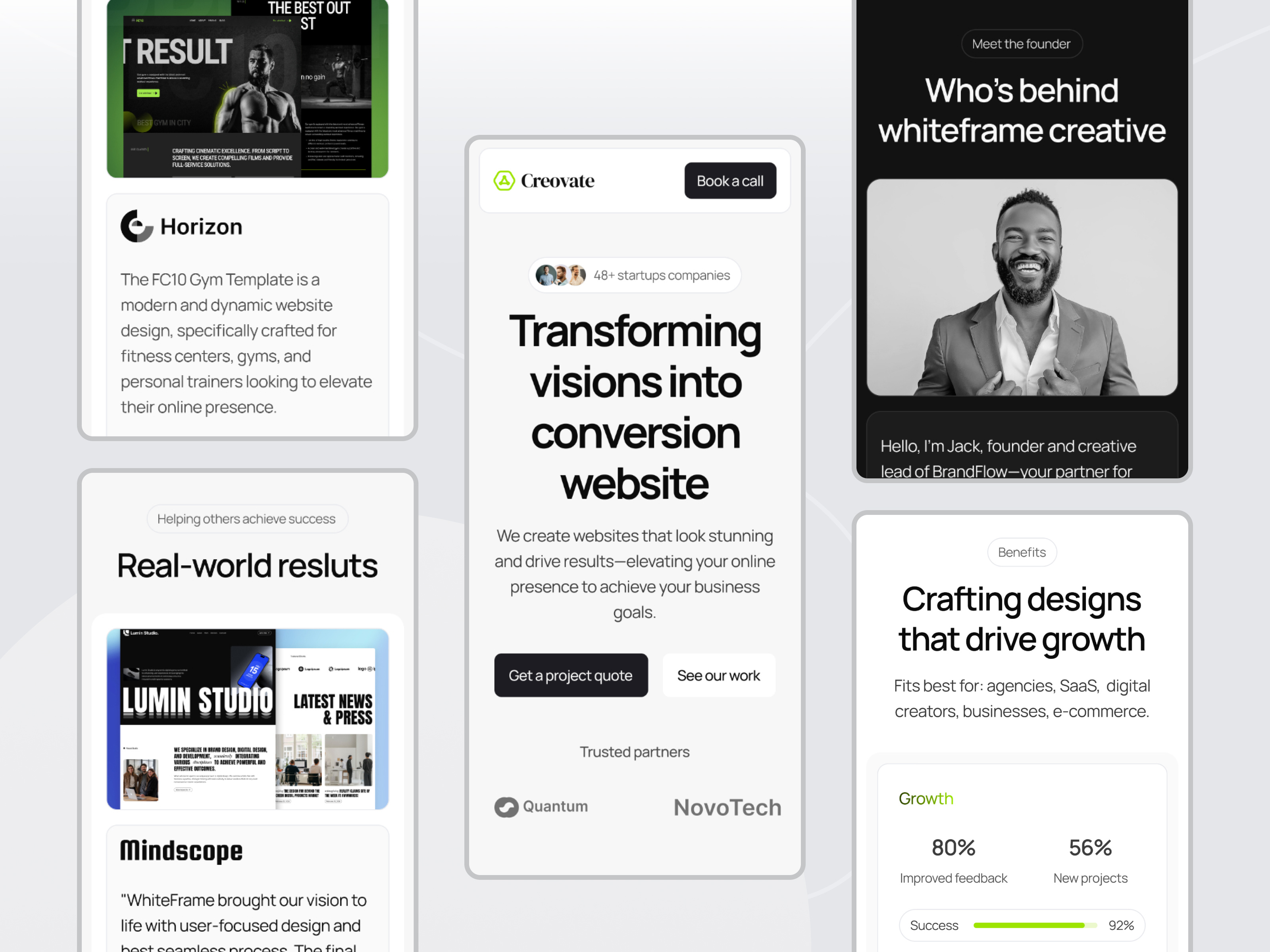 Creovate — Modern Website Template for Creative Agencies by Tarik Eamin ...
