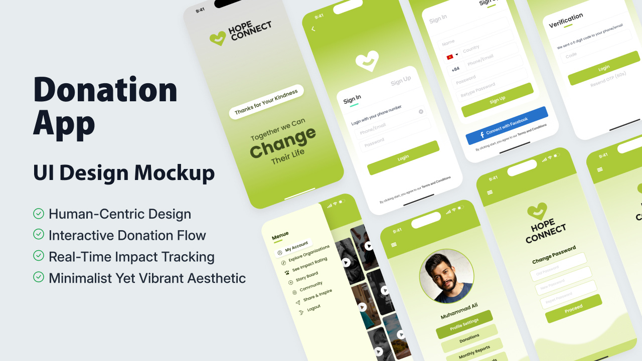 Donation App UI Designer designs, themes, templates and downloadable ...