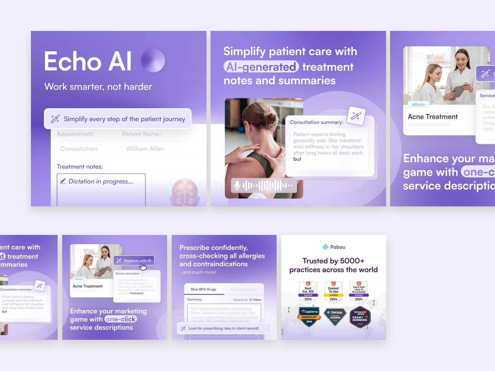 Pabau - Carousel Ad Design by Kate Payba for Hey Digital on Dribbble