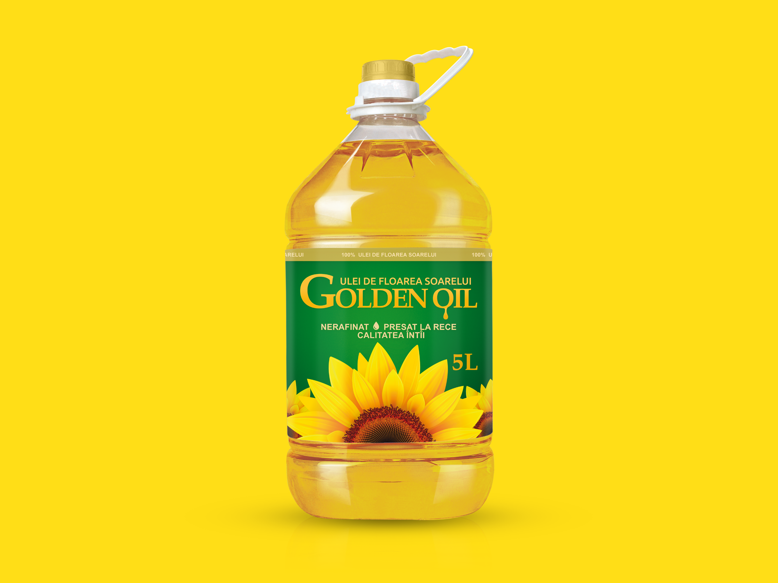 Golden Oil - Sunflower oil label design by Rima Maidaniuc on Dribbble