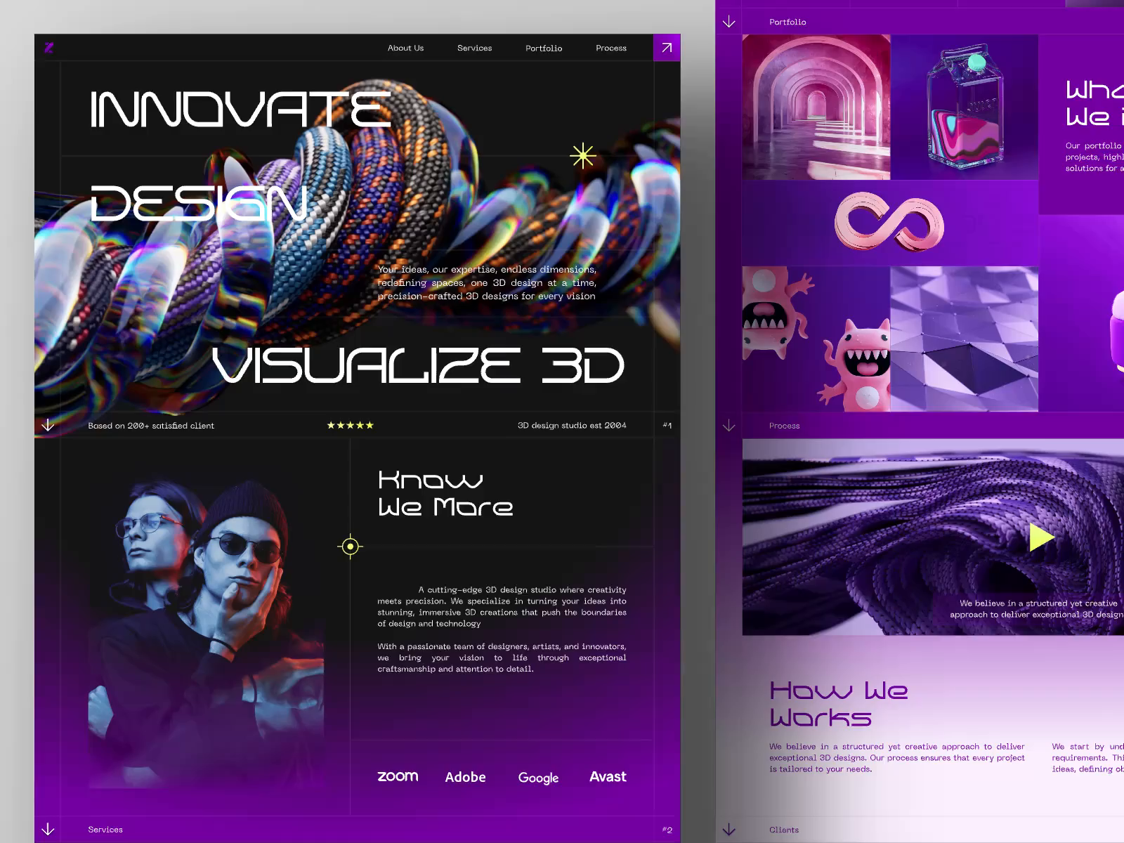 Zylo - 3D Design Agency Portfolio Landing Page Website by Adhiari Subekti for One Week Wonders ...
