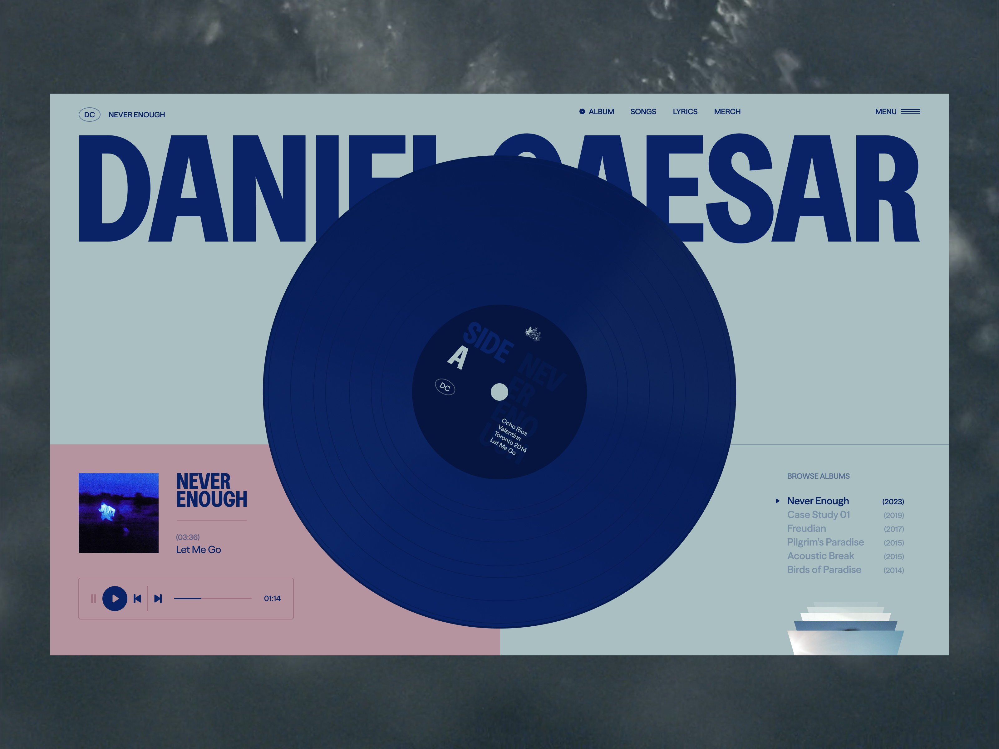 Daniel Caesar - Never Enough by Ben Couret on Dribbble