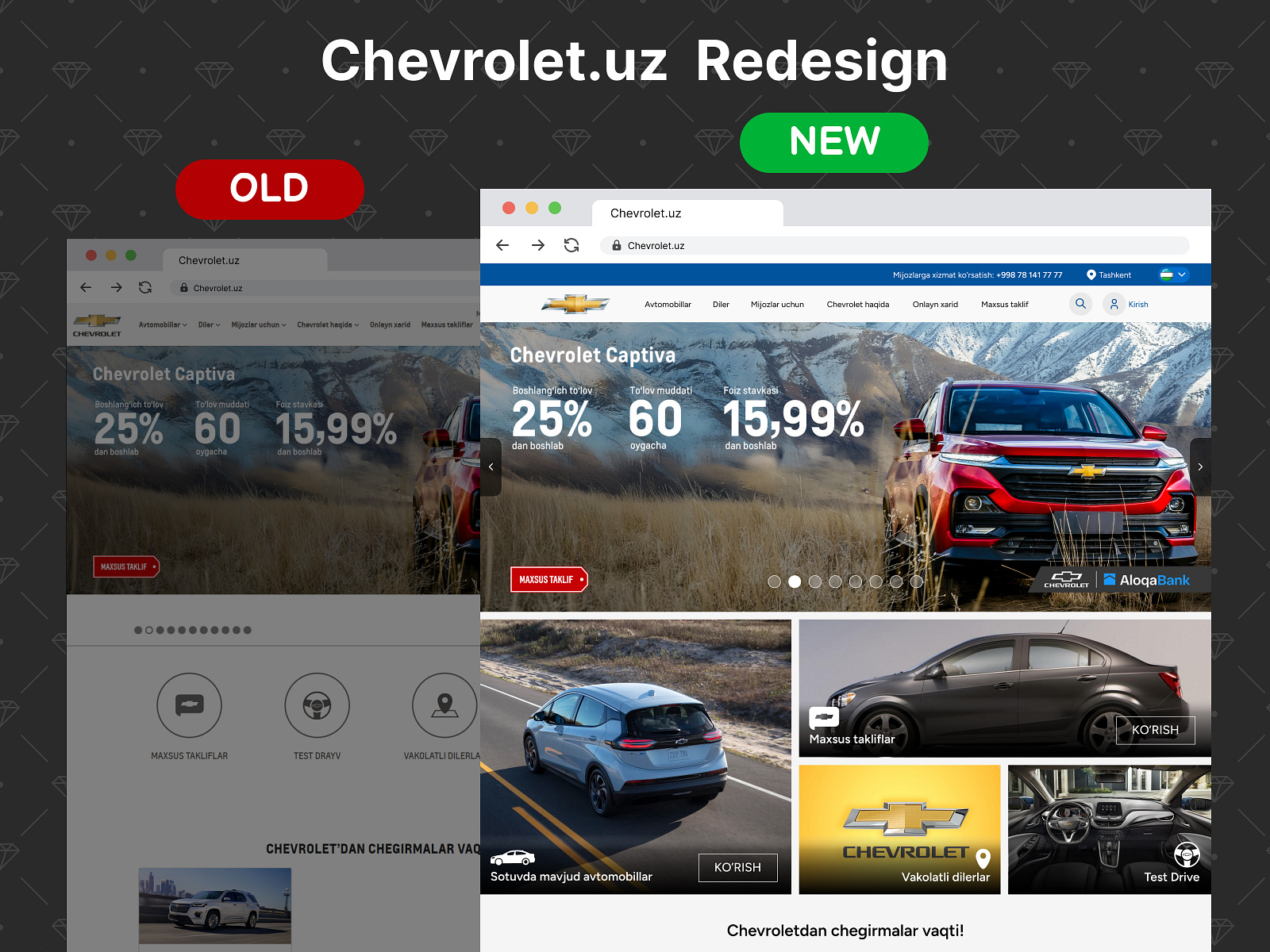 Chevrolet.uz Redesign by Usmoxan on Dribbble