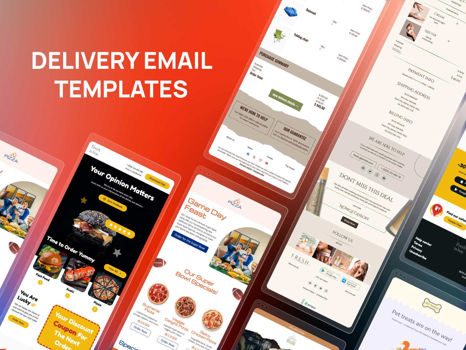 Delivery Email Templates by Stripo Email on Dribbble