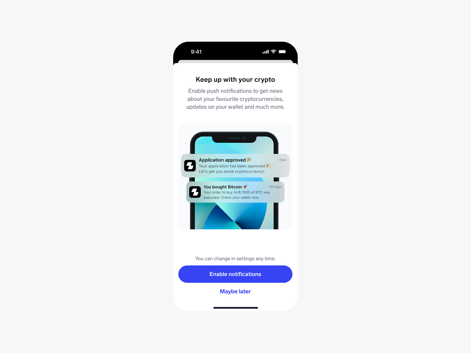 Zipmex — Notifications permission by Priyank Shah on Dribbble