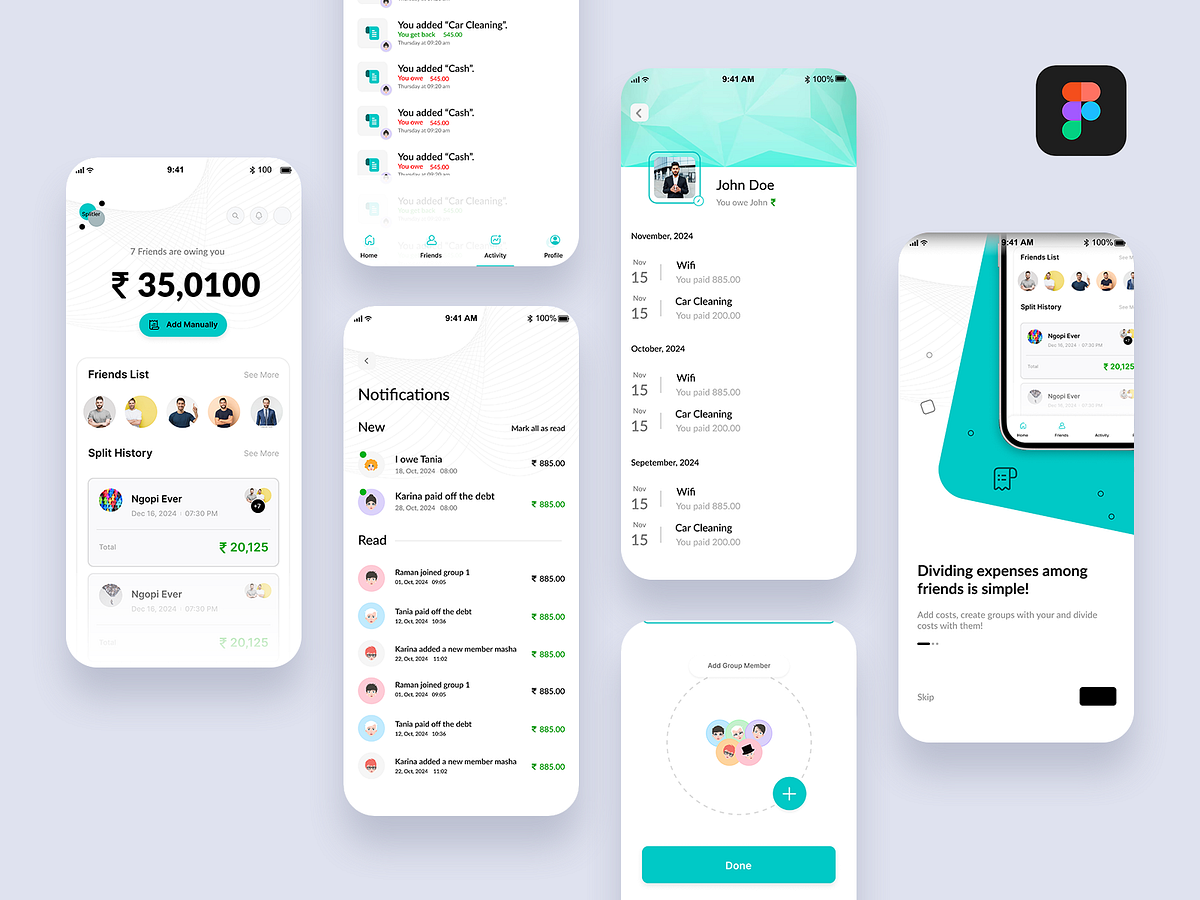 Splitler App Design by Interestbud Solutions Pvt. Ltd. on Dribbble