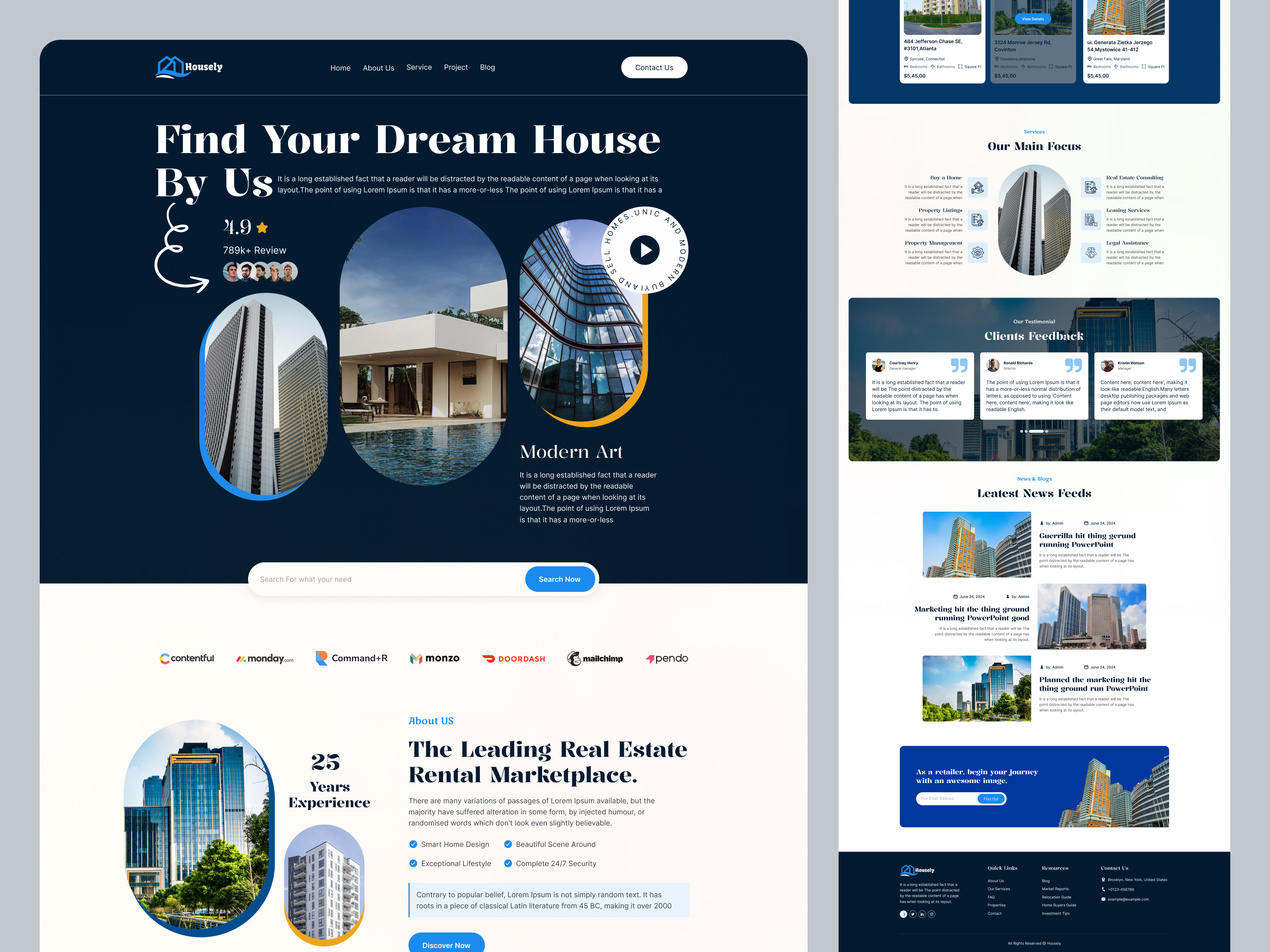 Housely - Real Estate Landing page by UI Jungle on Dribbble