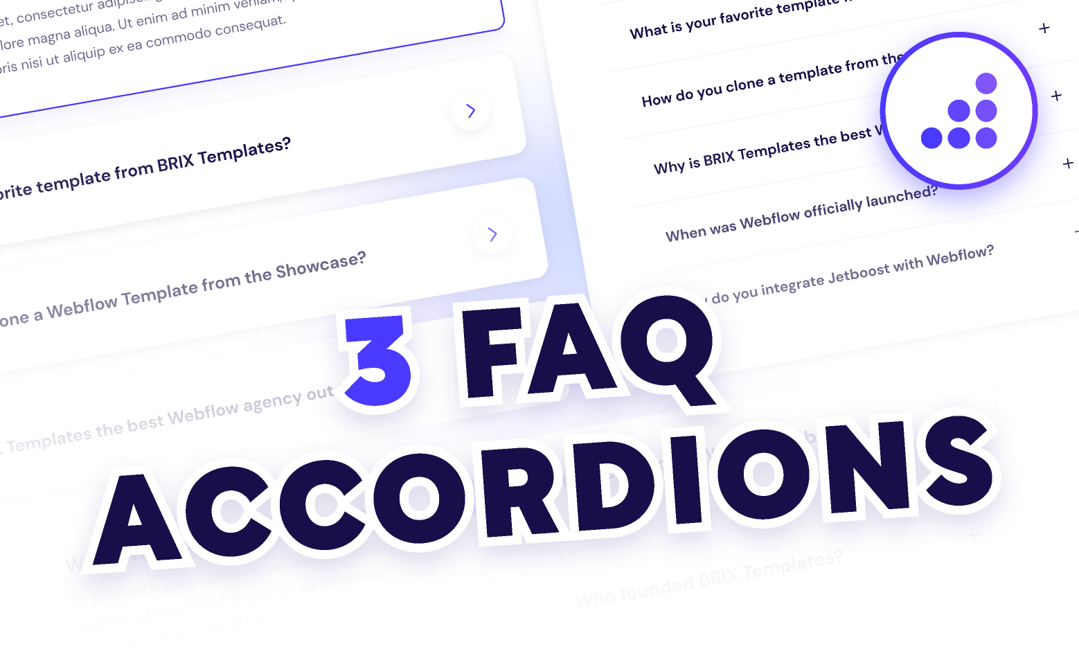 FAQ Accordion Webflow Cloneable Template by Rohit Patel on Dribbble