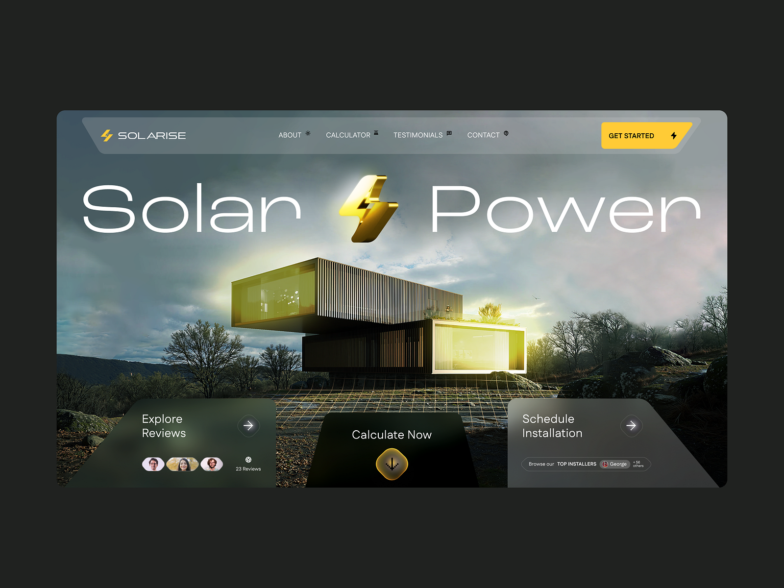 SolaRise - Initial Hero Concept by George Blaze for Phase 56® on Dribbble