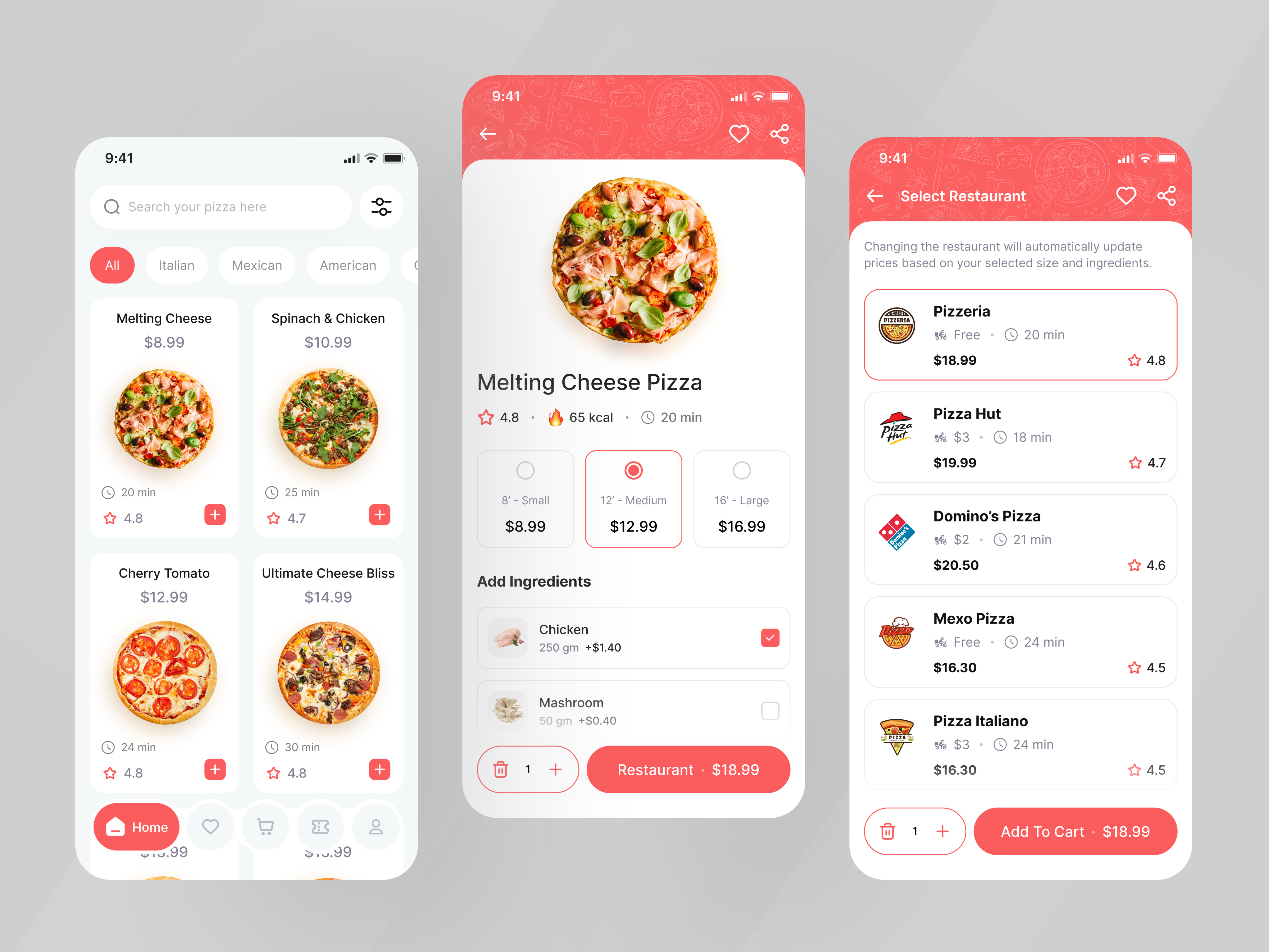 Browse thousands of Pizza App UI images for design inspiration | Dribbble