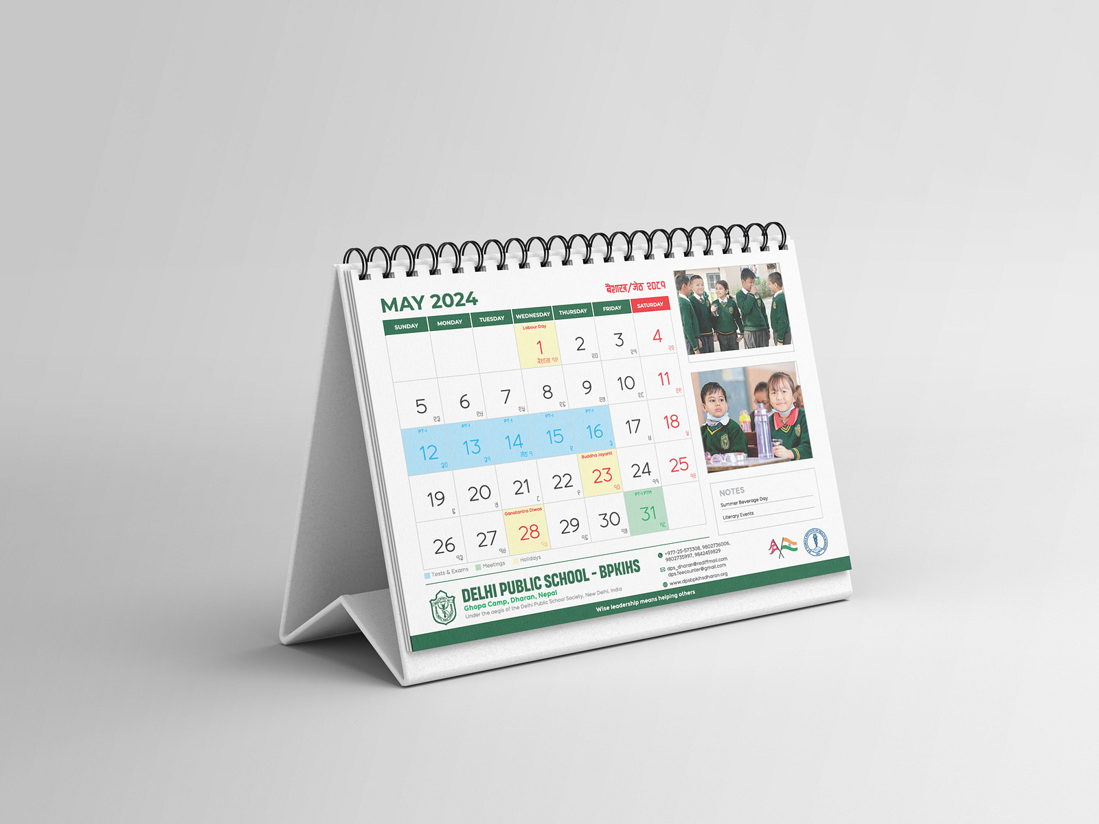 Desk Calendar Design by Shrijan Shrestha on Dribbble