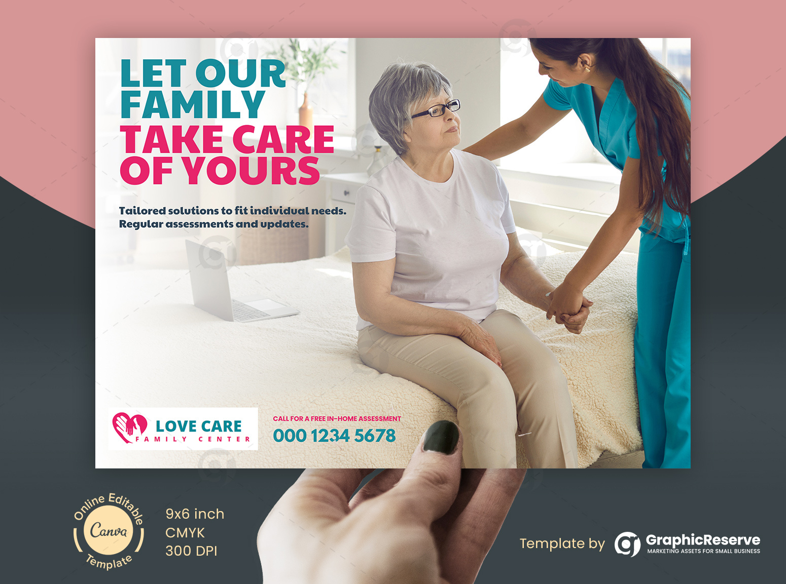 Home Care Direct Mail Marketing Eddm Postcard Canva Design By Graphic