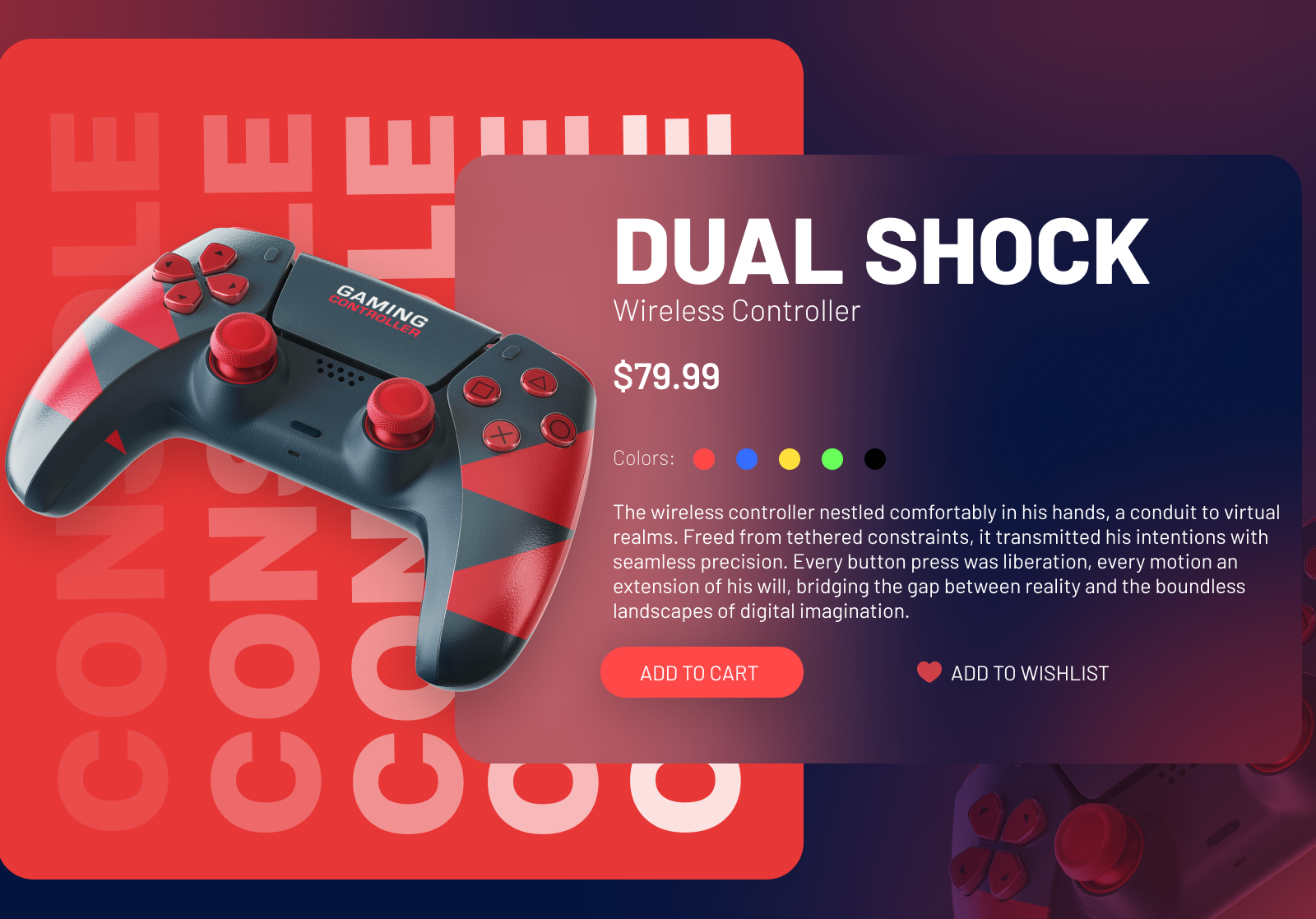 Game Controller Product Page Concept Design by Saim Shami on Dribbble