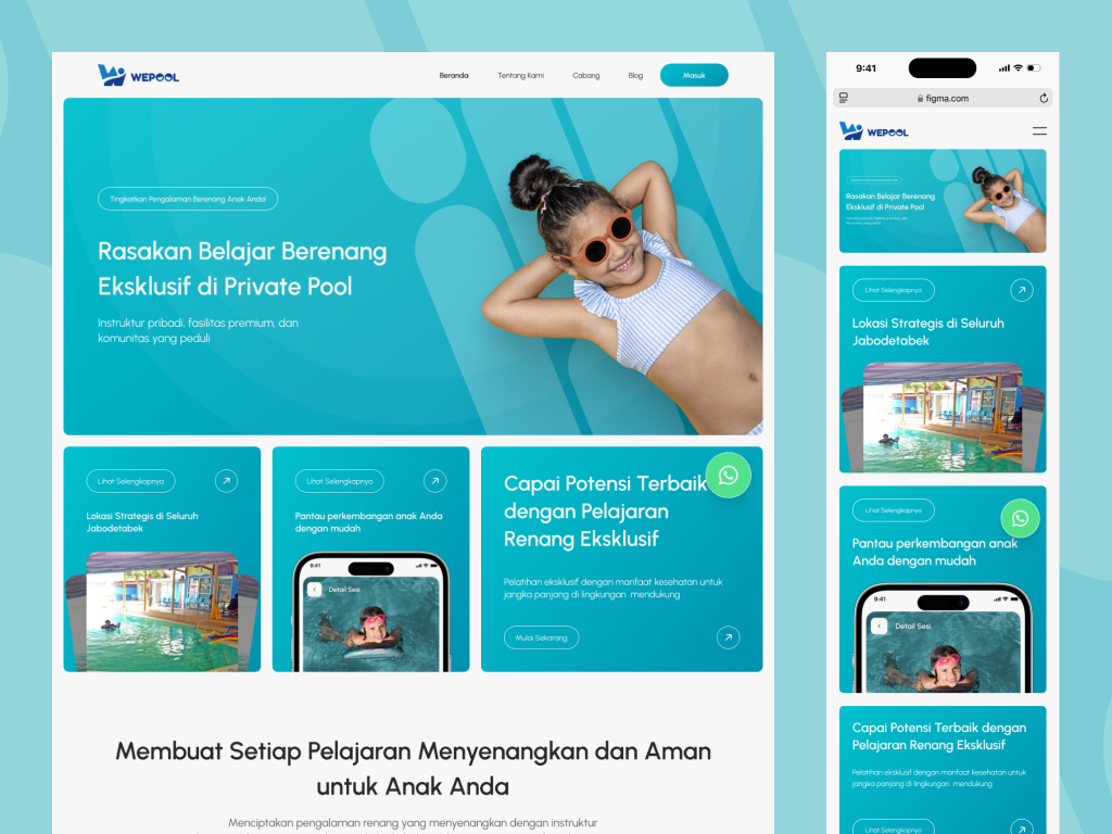 Swim Lesson Company - Website by riffathurr on Dribbble