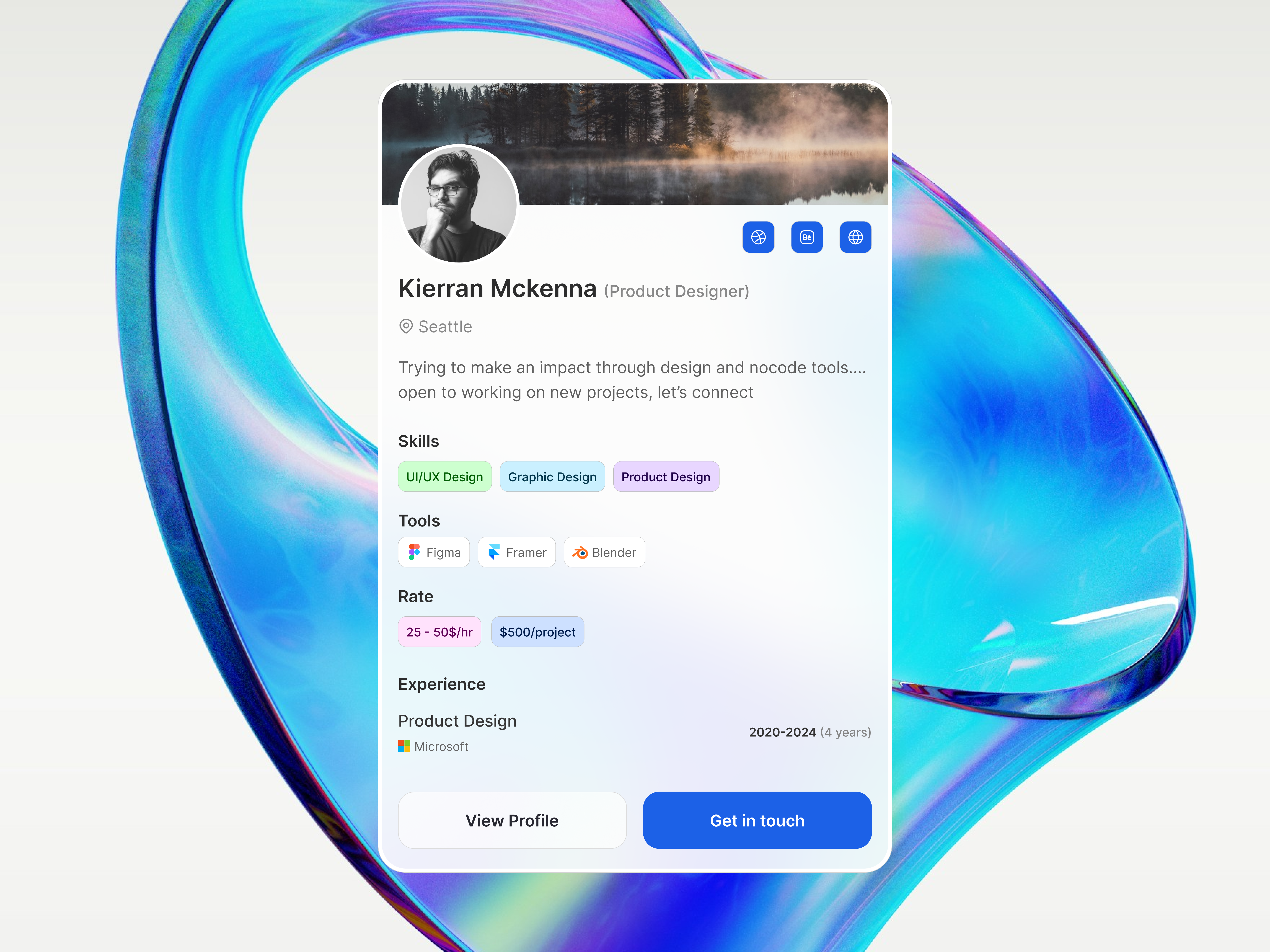 Browse thousands of Simple Profile Card images for design inspiration ...