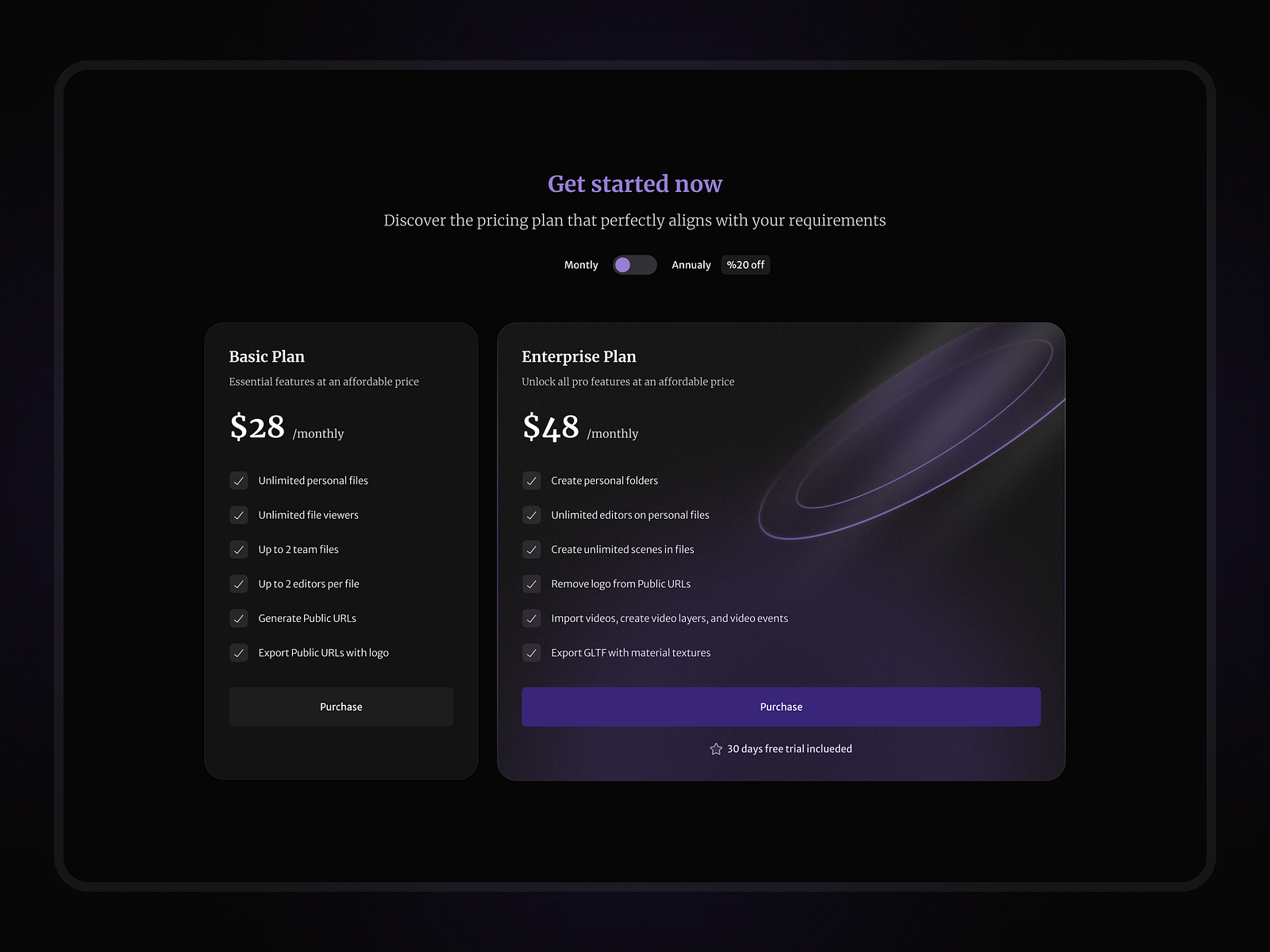 SaaS App Pricing Section UI Design by Serhan Baydı on Dribbble