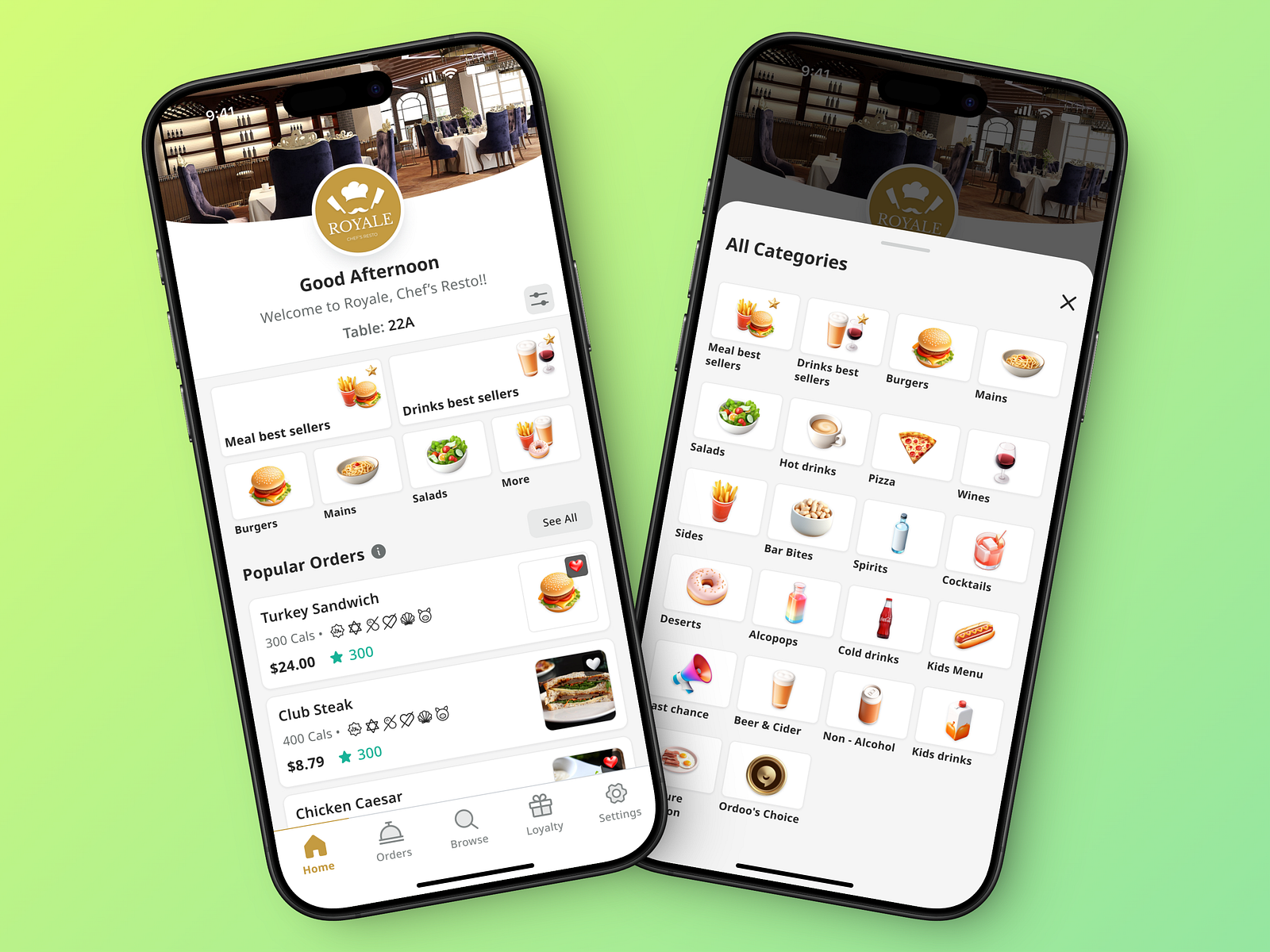 Restaurant Ordering App by Cormac on Dribbble