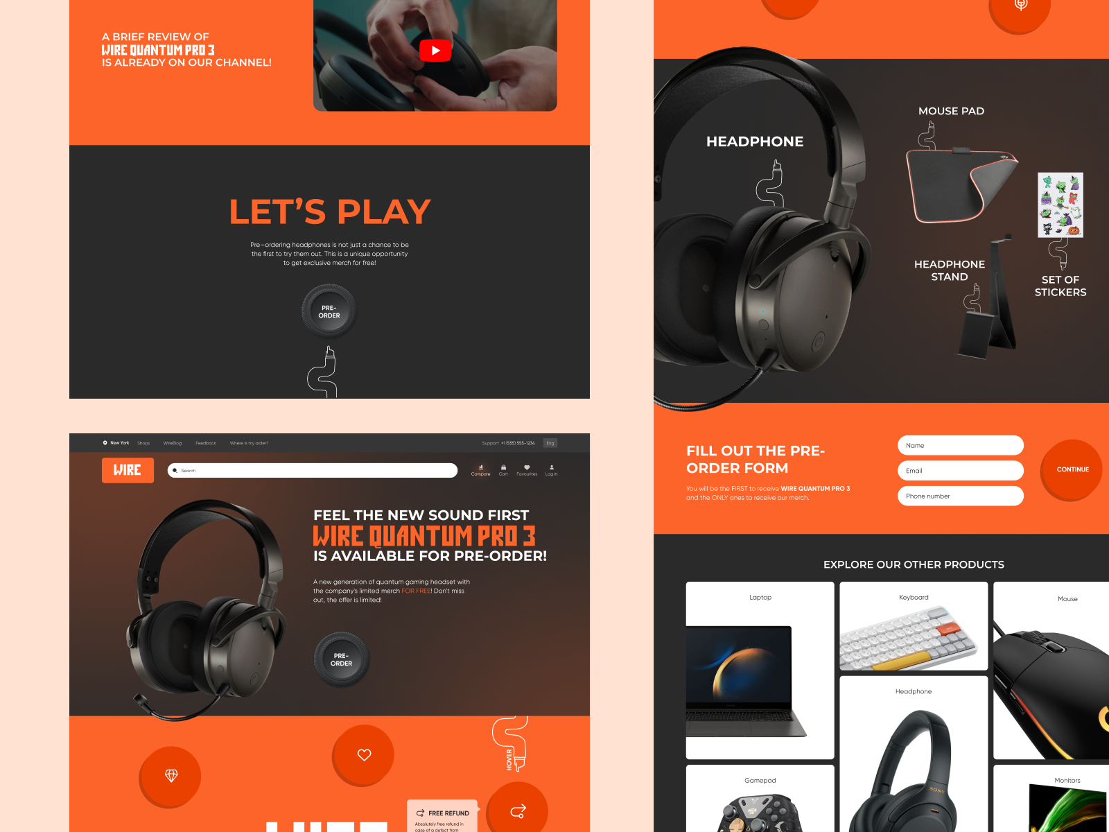 WIRE Landing Page Design by Александра Нестерова on Dribbble