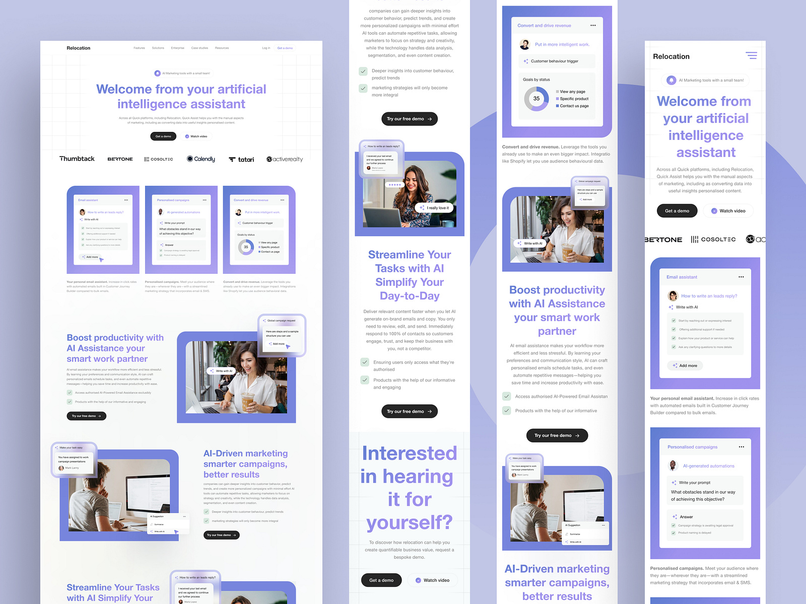AI Artificial Intelligence / Mobile Responsive Design by Jabel - UI UX ...