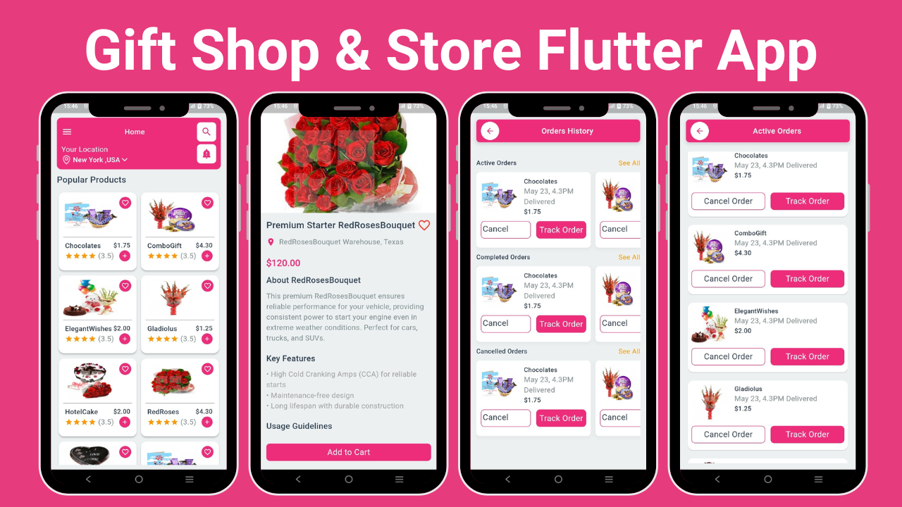 Flutter eCommerce UI Kit - Flutter Gift Shop App by Hakim_ on Dribbble