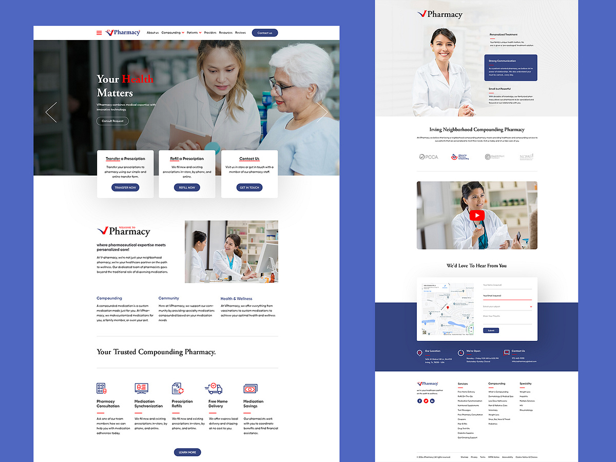 Website Design for V Pharmacy Global by SMPLY Studio on Dribbble