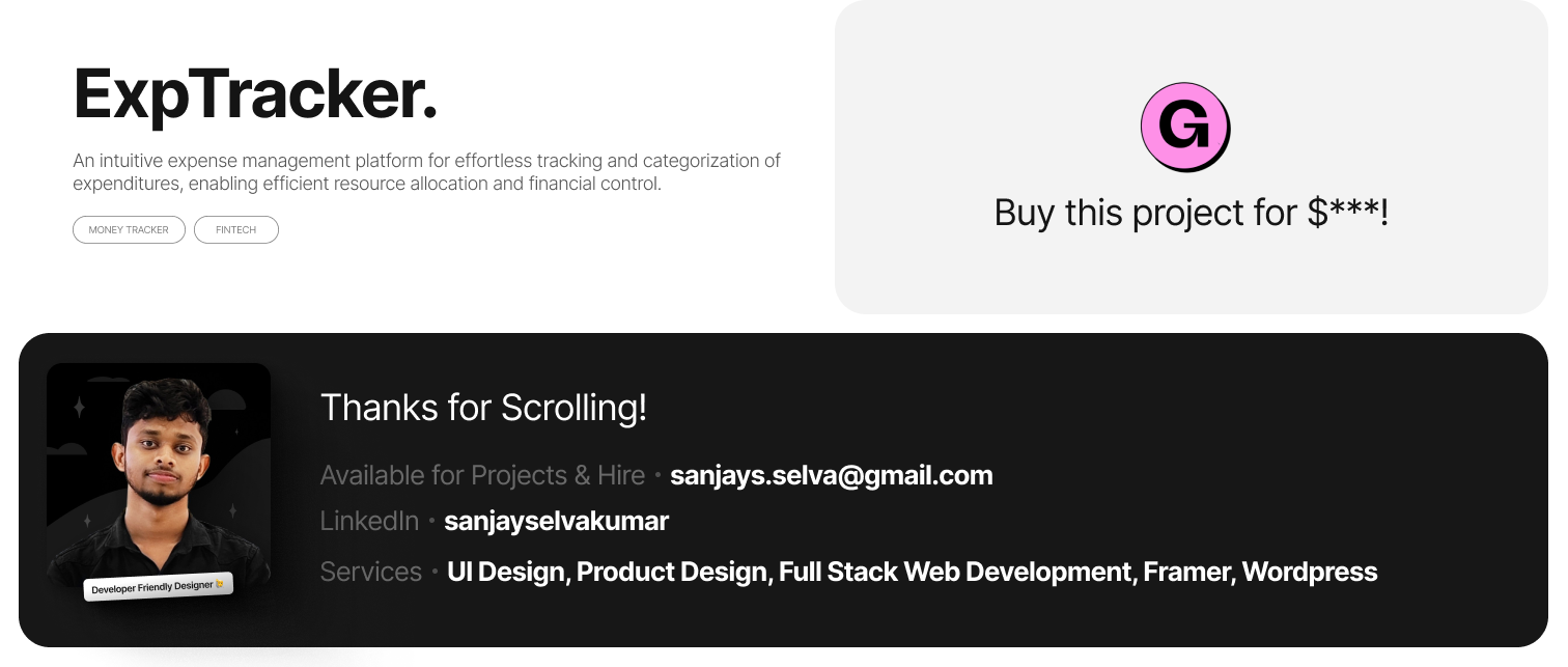Expense Tracker Product Design | Figma | UI Design by Sanjay S on Dribbble