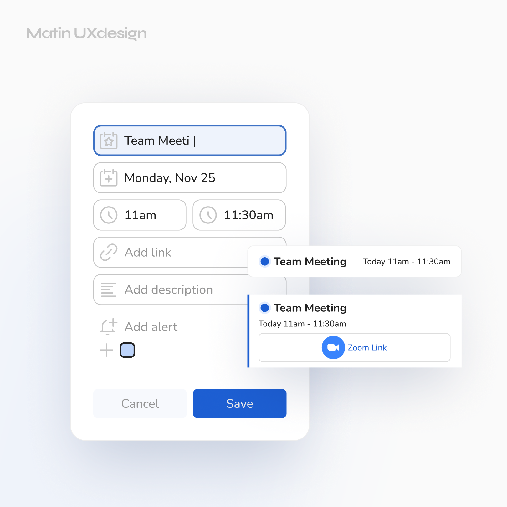 Mini Calendar UI Kit by matin truong on Dribbble