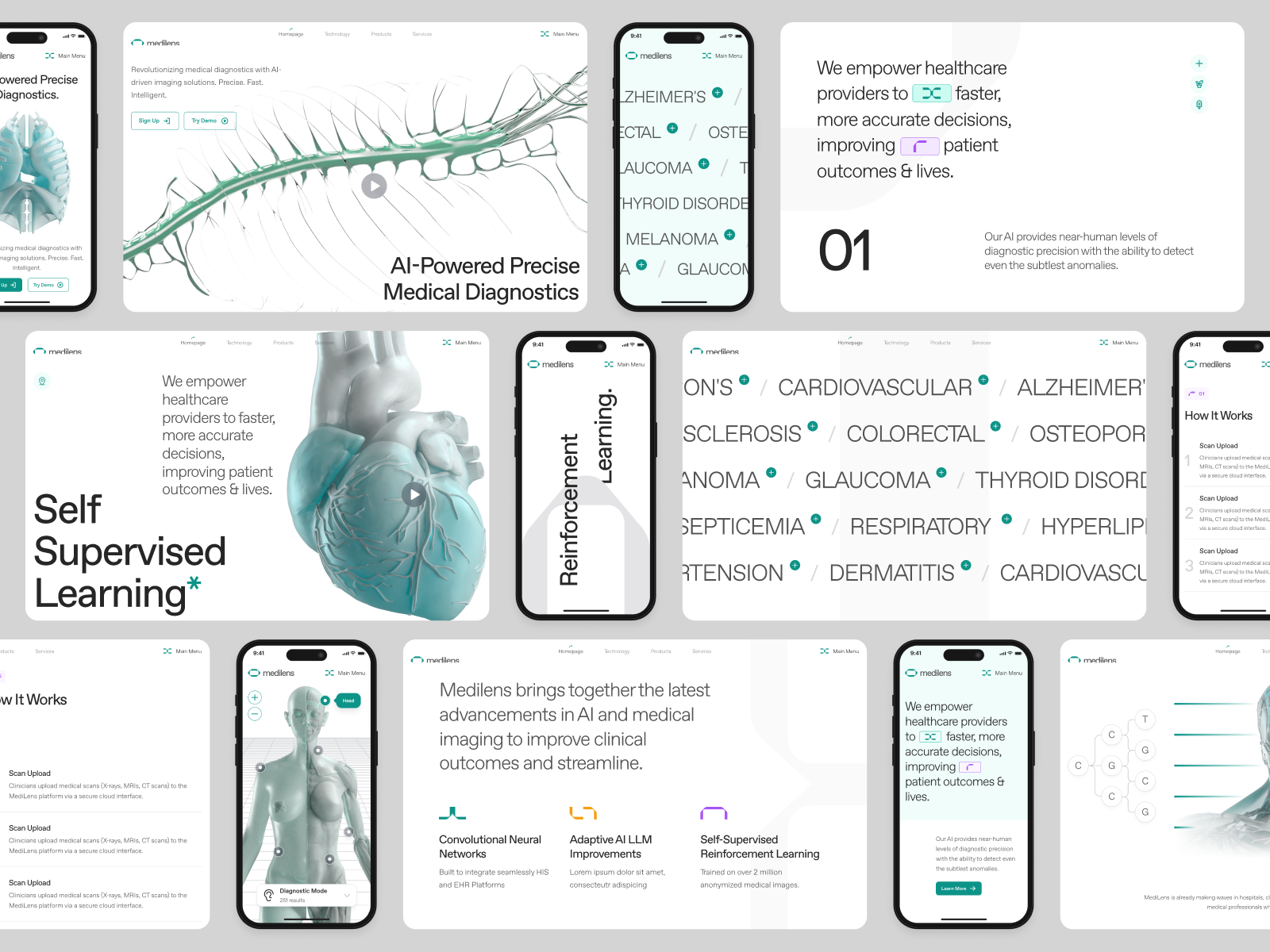 medilens: AI Medical Diagnostics & Imaging - Mobile Layout UIUX by ...