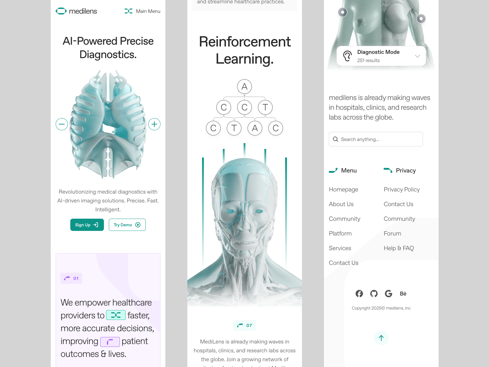 medilens: AI Medical Diagnostics & Imaging - Hero Layout Pattern by ...