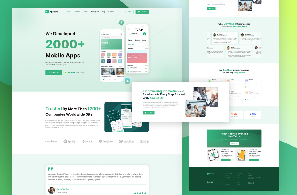 Appdevs Redesign Landing Page UI by Ashikuzzaman-Topu on Dribbble