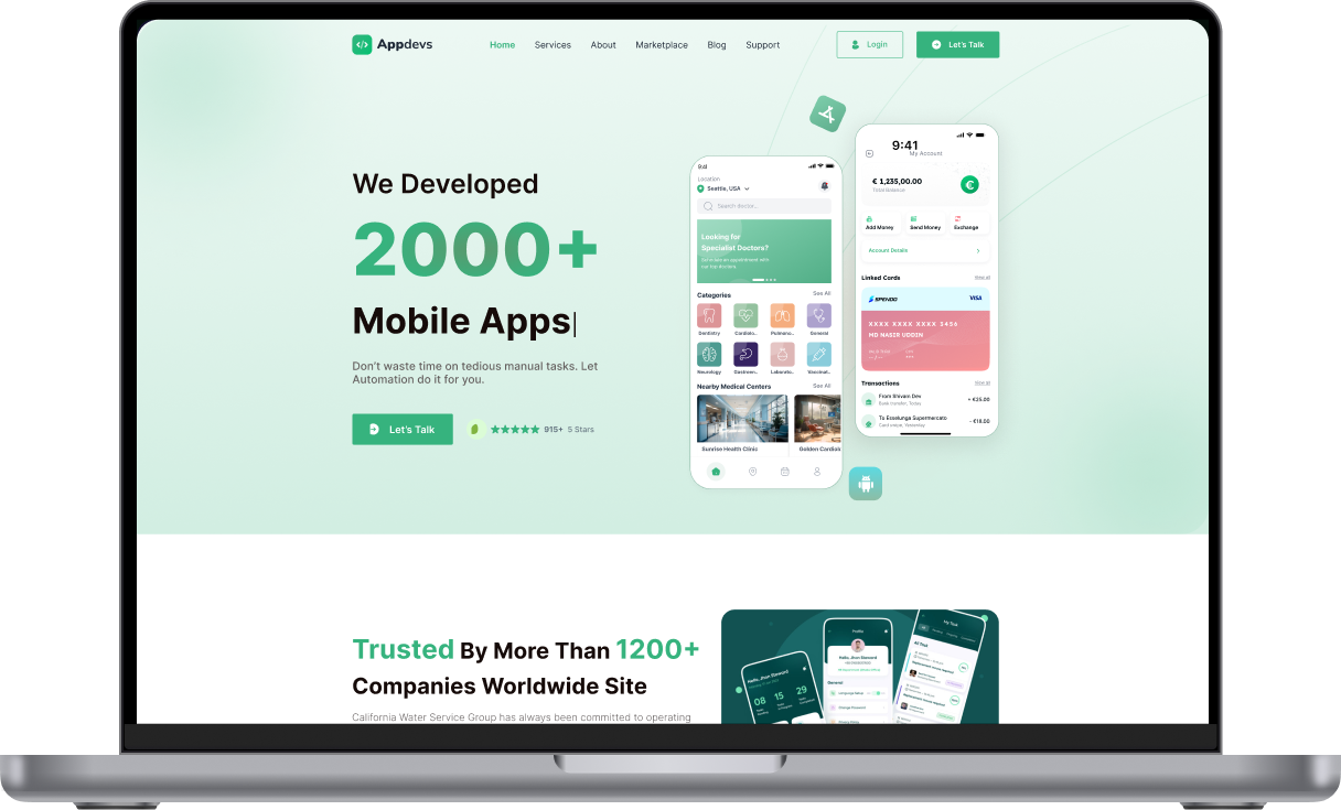 Appdevs Redesign Landing Page UI by Ashikuzzaman-Topu on Dribbble