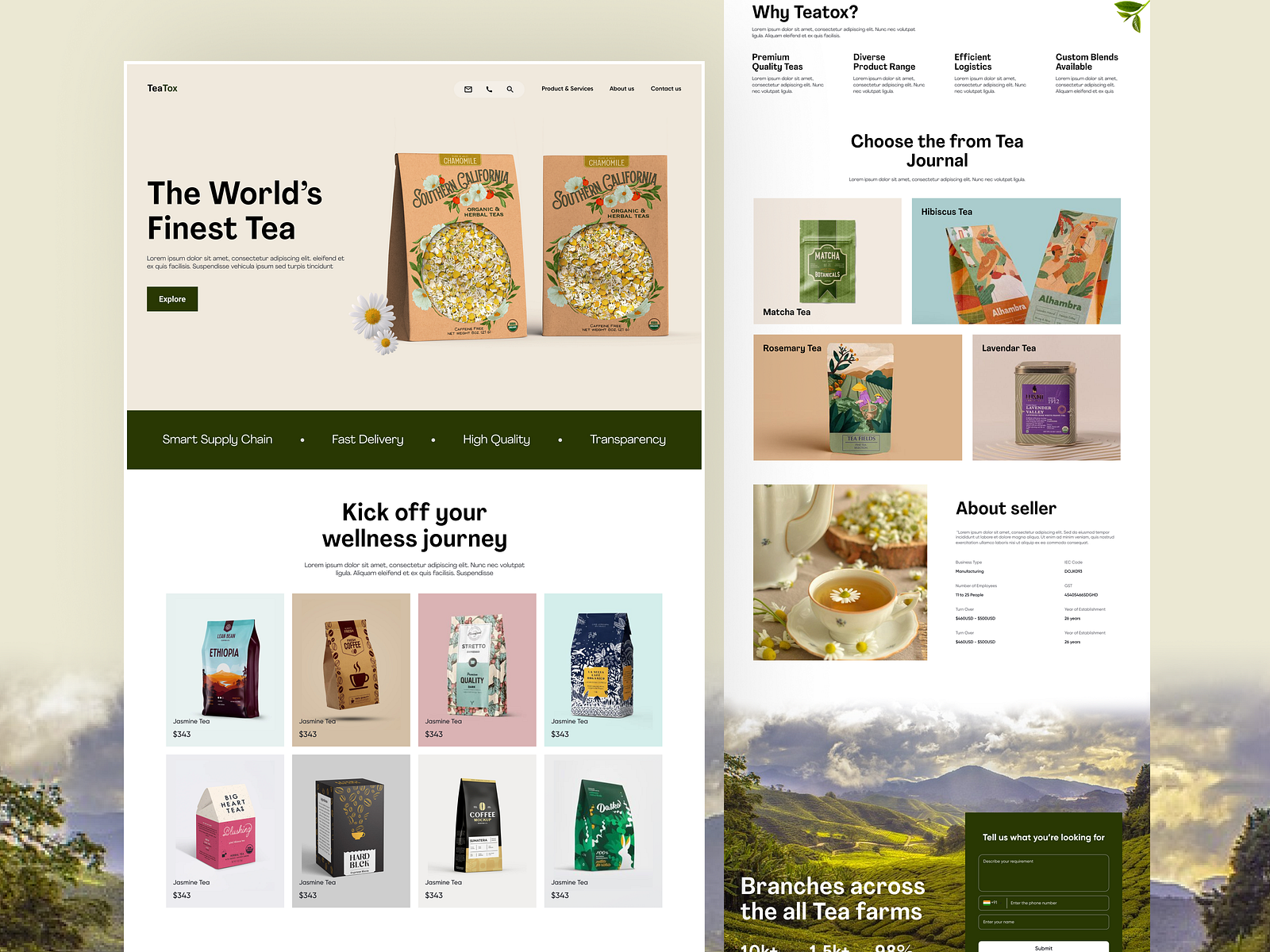 B2B Ecommerce FMCG-Tea Catalog Page by Anjali on Dribbble