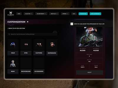 Character customization - desktop by Daniel adedoyin ( DVN ) on Dribbble