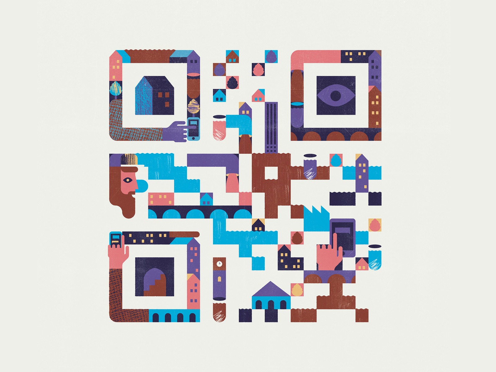 Illustrated QR Code for Brew! Coimbra by HAGA on Dribbble