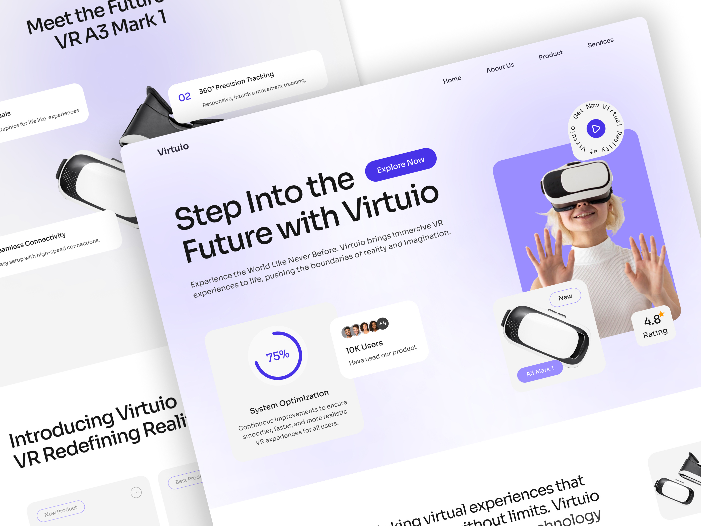 VR Company Landing Page by Catalystco Studio on Dribbble