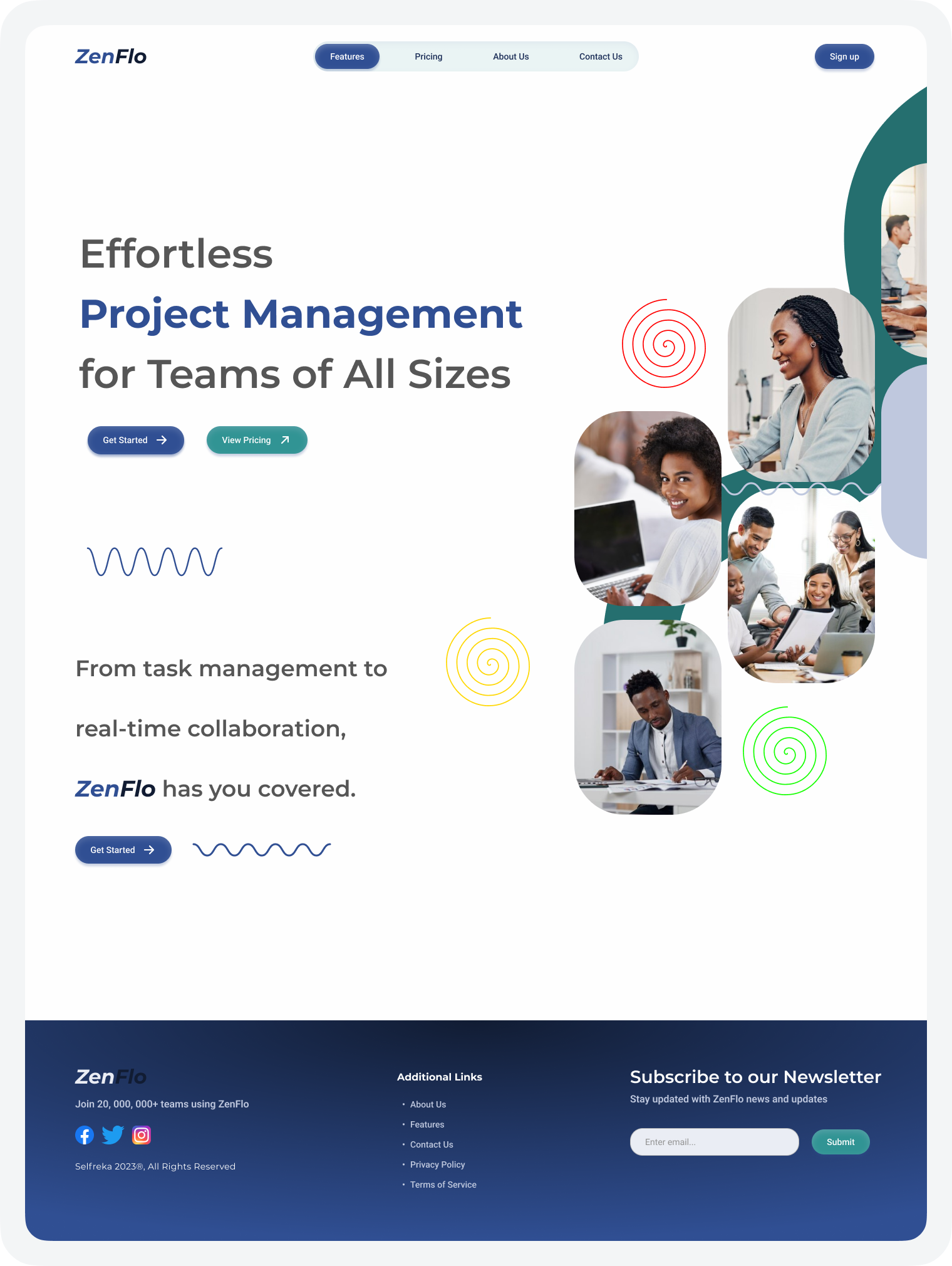 ZenFlo: Project Management Dashboard by Evergreen Odeh on Dribbble