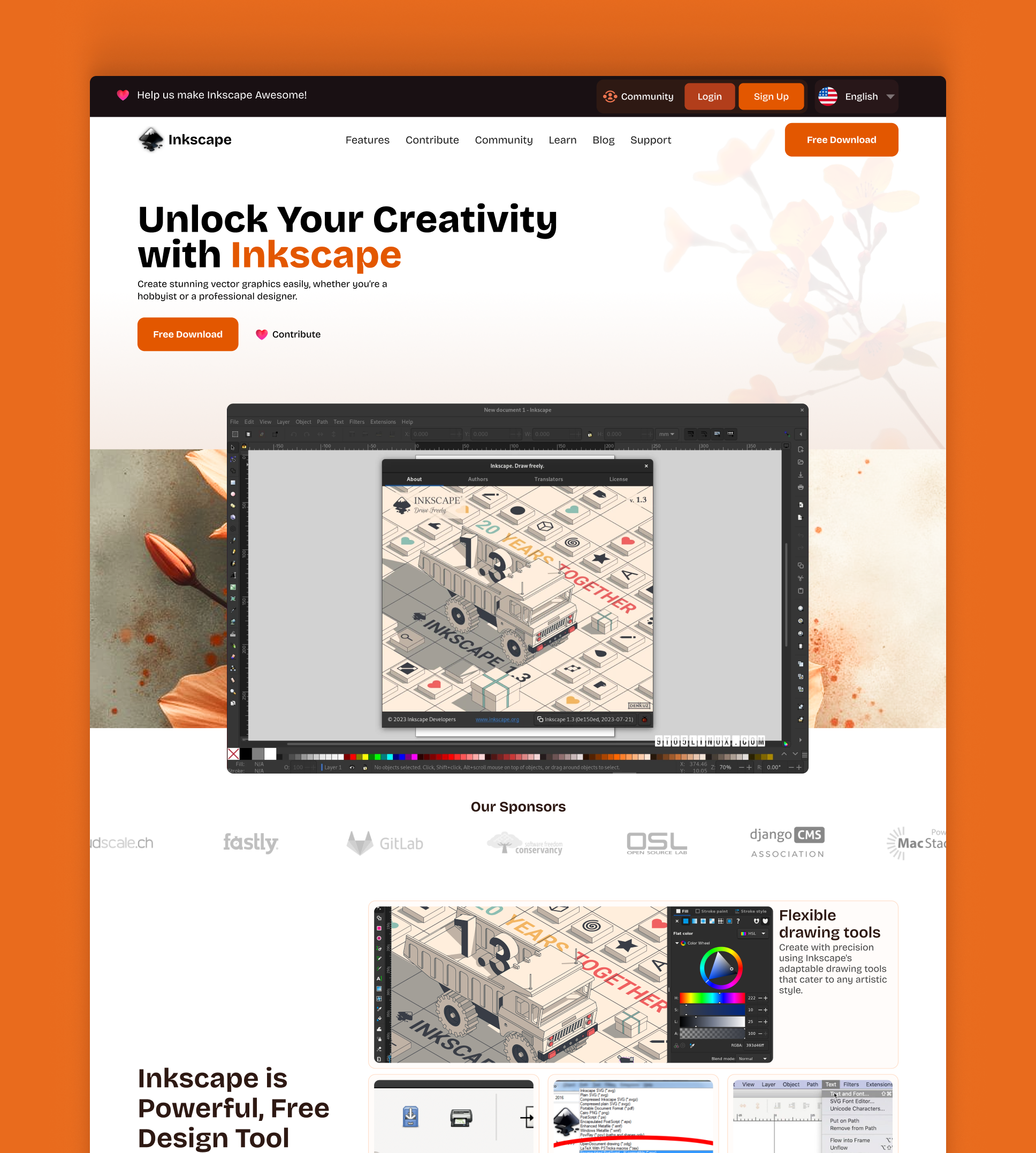 Inkscape Landing Page redesign by knownassa🚀 on Dribbble