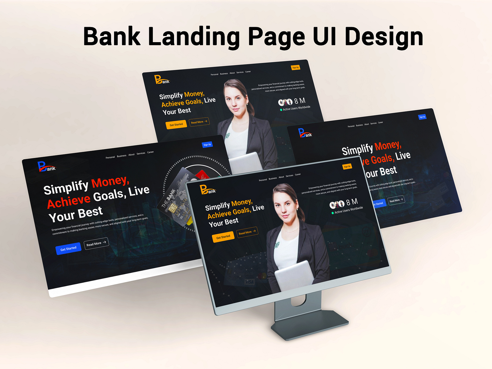 bank Landing Page UI Design by Md Noyan Dewan on Dribbble
